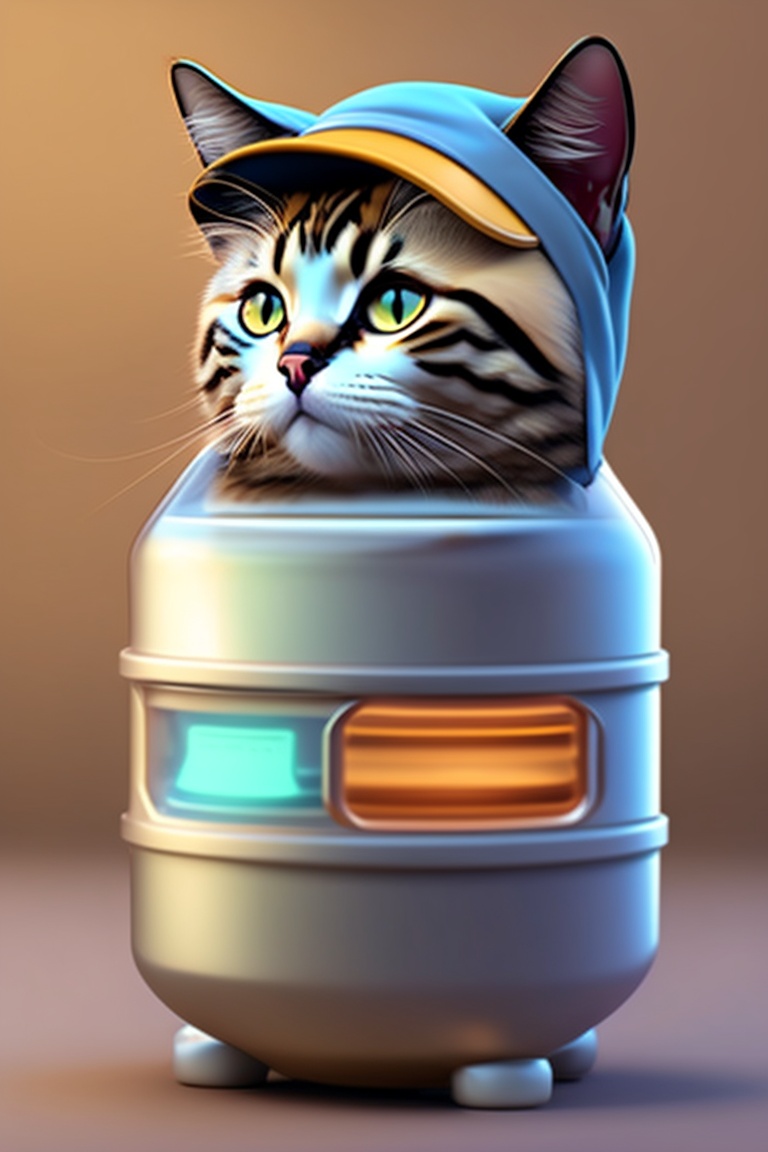 Lexica - Cute Cat, in bank robber, sticker