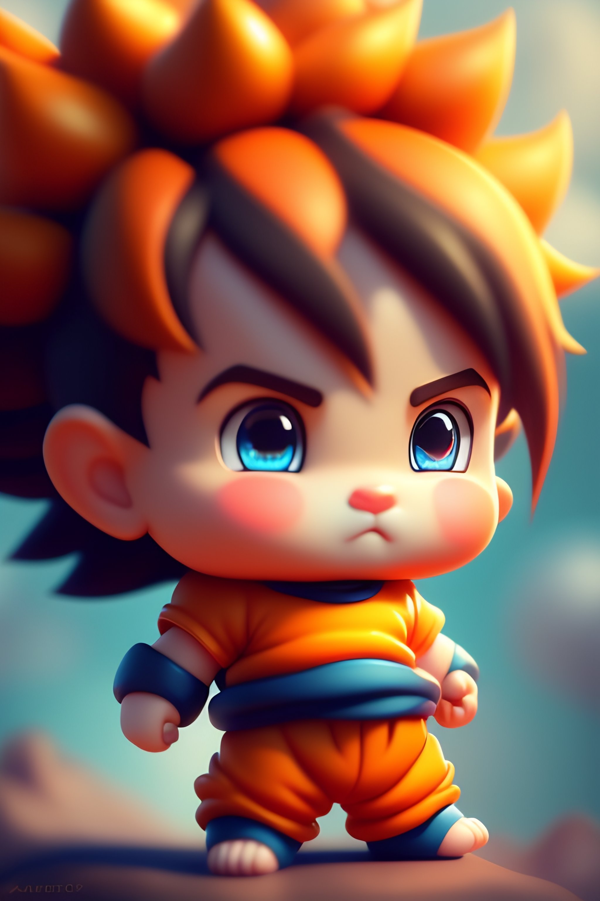 Lexica - Cute and adorable cartoon Goku baby, fantasy, dreamlike ...