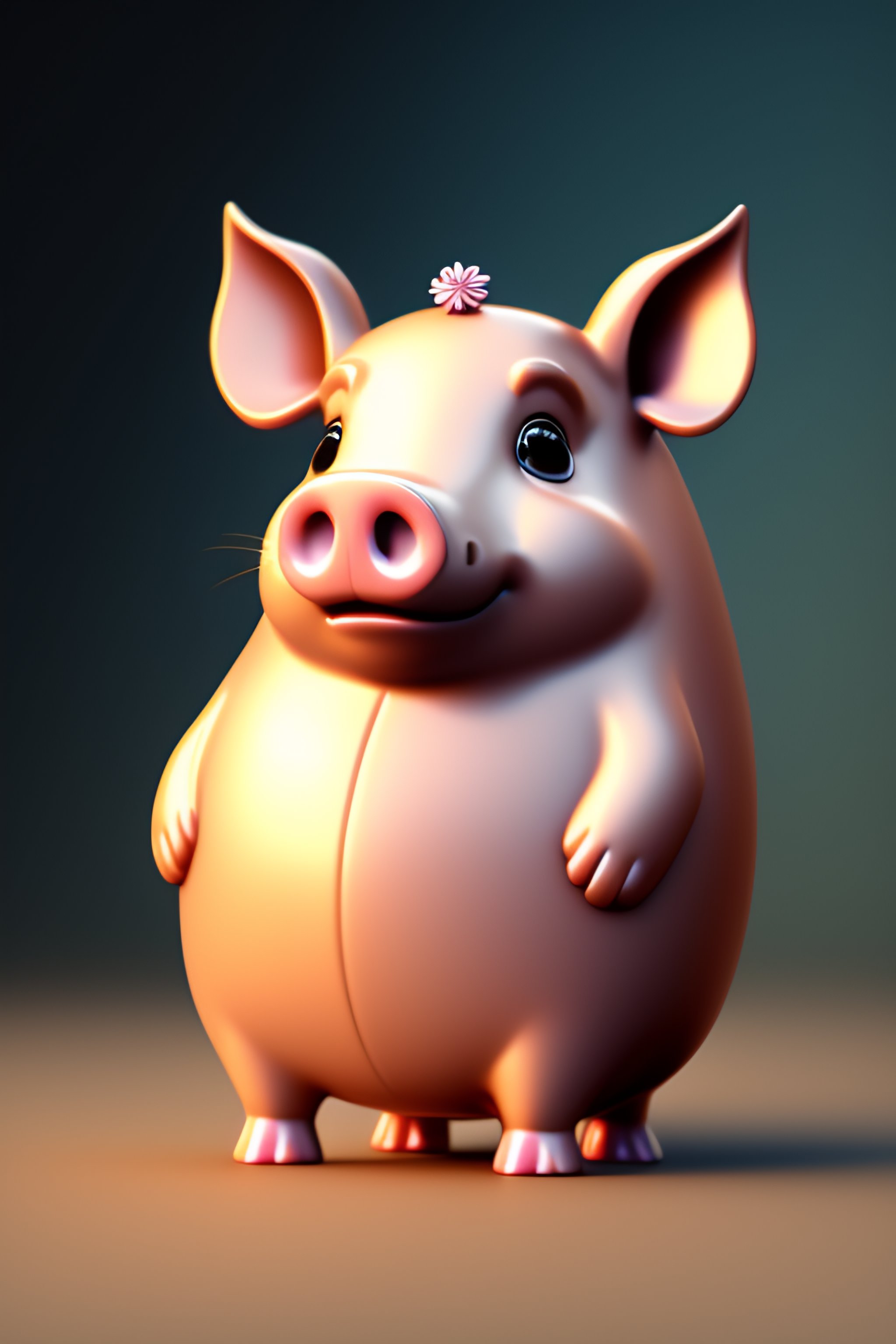 Sad Cartoon Pig