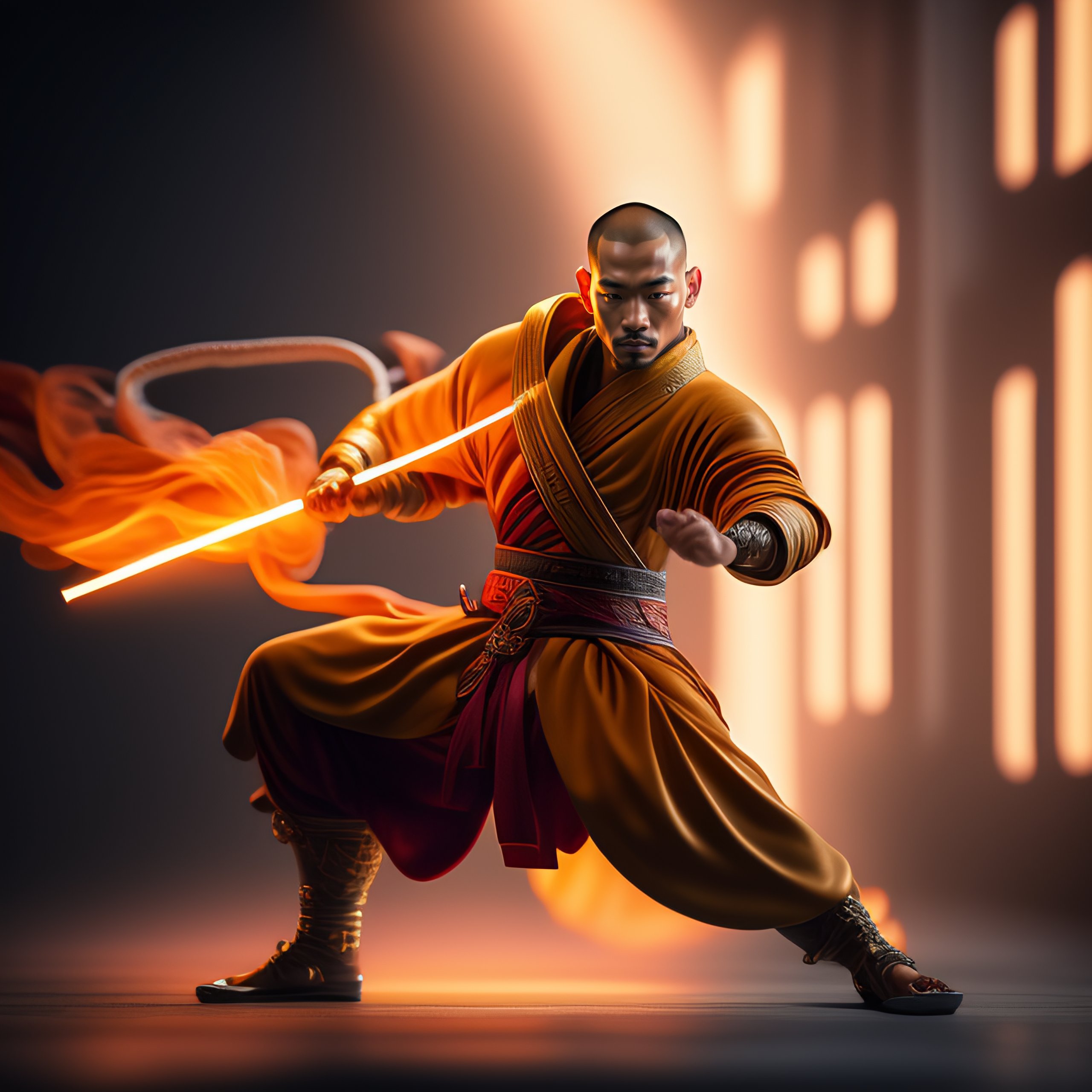 Lexica - Full body pose, hyperrealistic photograph of a shaolin ...