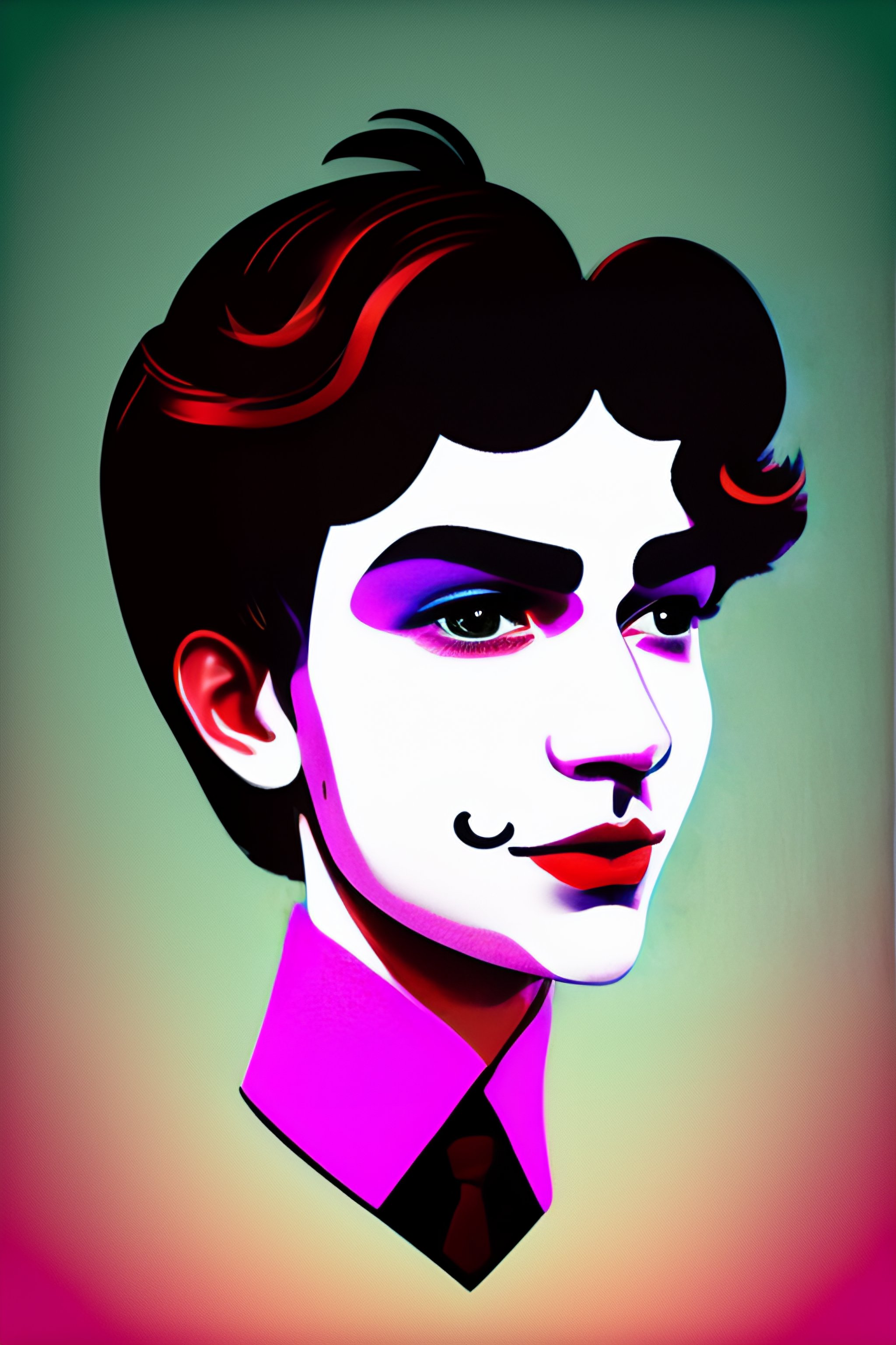 Lexica - A cute joker comics face, teenager,2d Cartoonized, round face ...