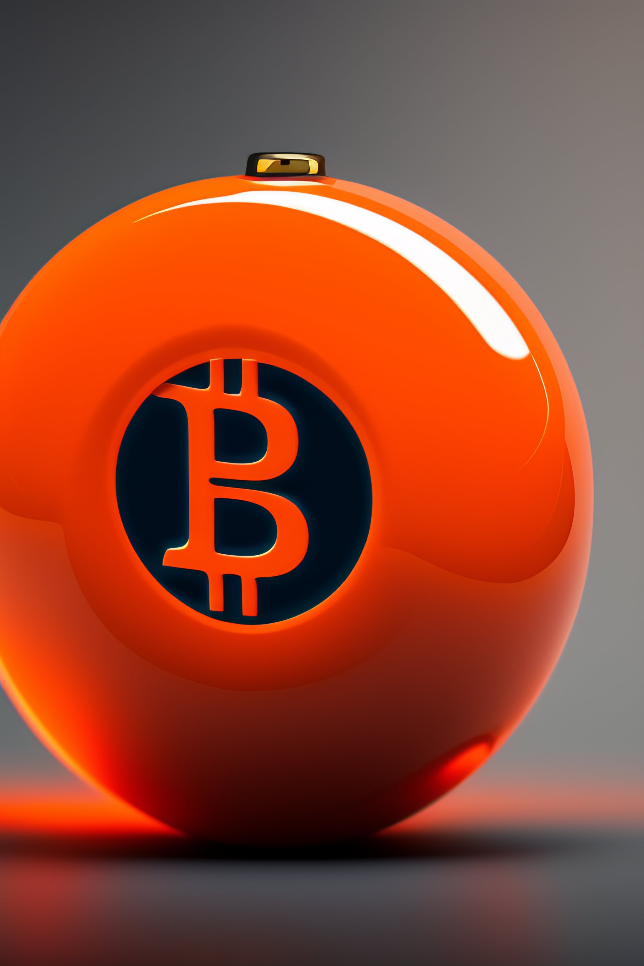 Lexica - A ORANGE PILL WITH A BITCOIN LOGO