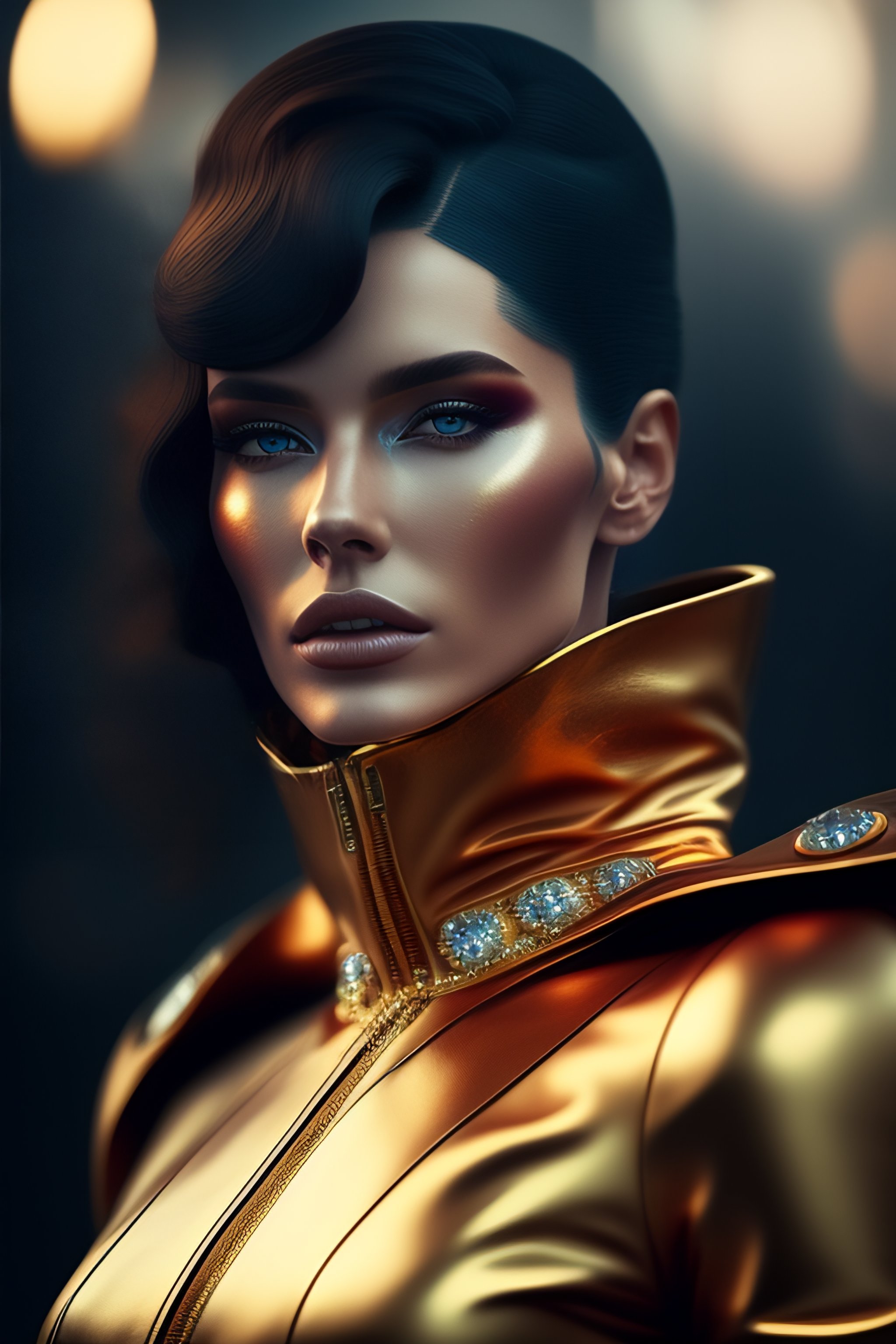 Lexica - Simon stalenhag 1920 style,futuristic leather model outfit ...