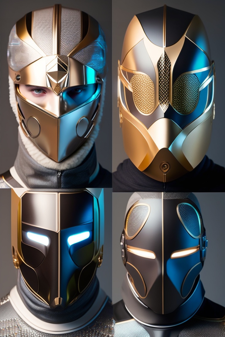 Lexica - In the image, a few men don enigmatic full-face masks that ...
