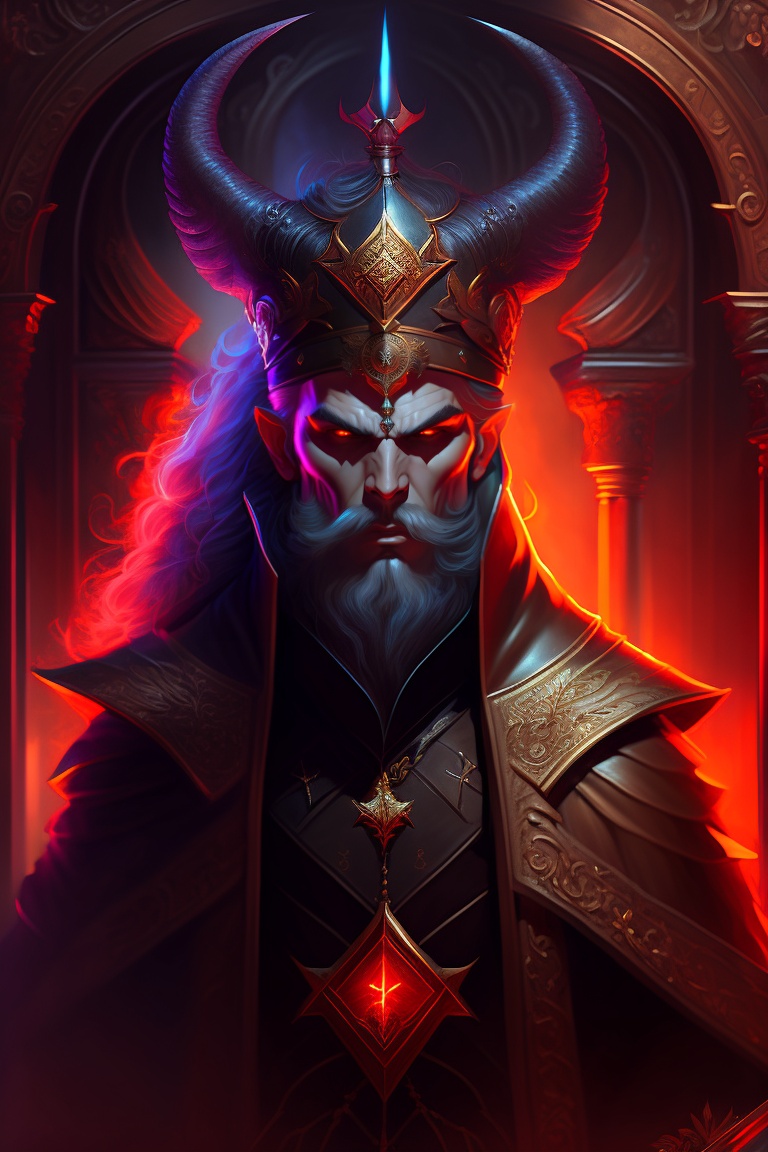 Lexica - A beautiful satanic black metal album cover of a dark sorcerer ...