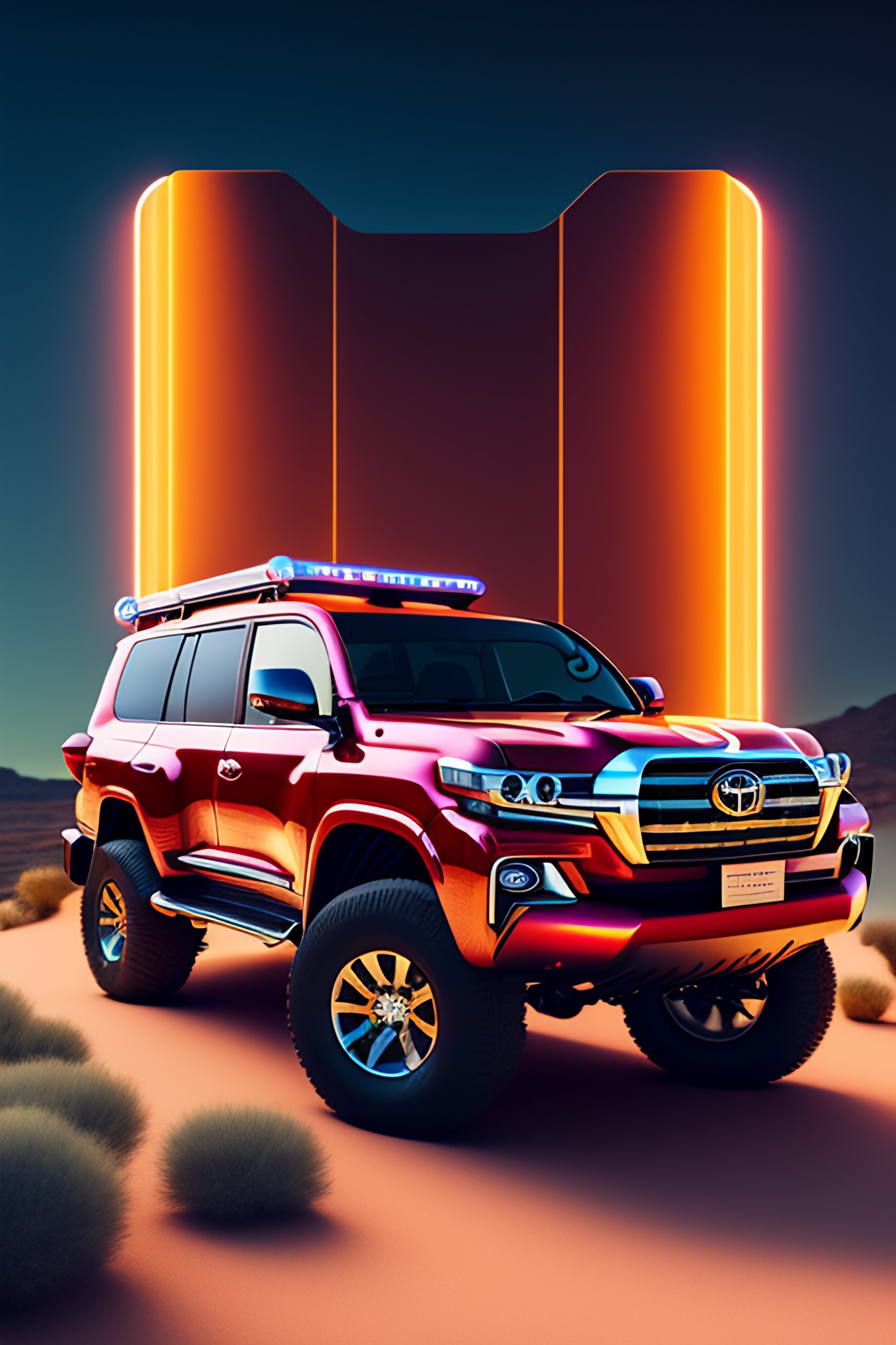 Lexica - A portrait of modified toyota land cruiser 79 series 4wd car ...