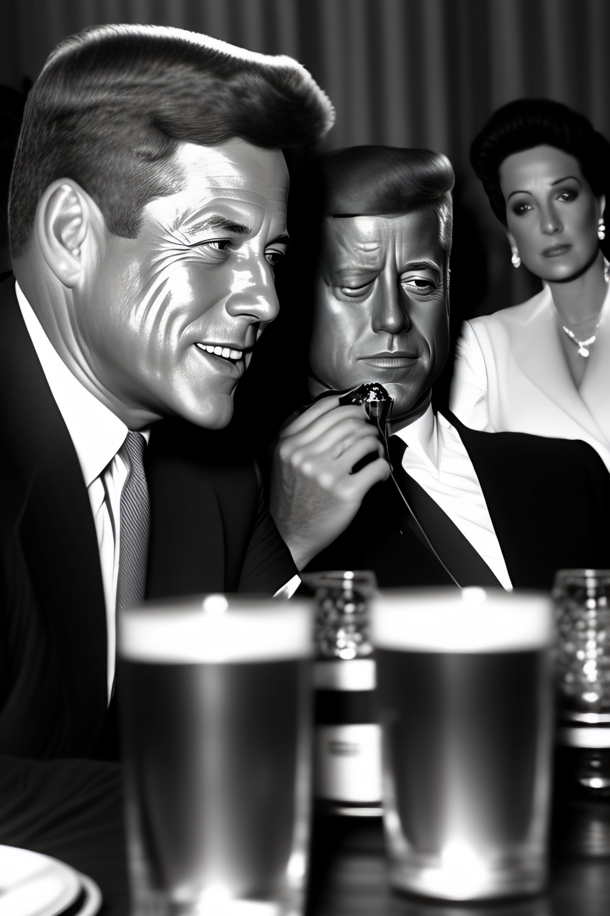 Lexica - Benjamin Netanyahu eating breakfast with JFK