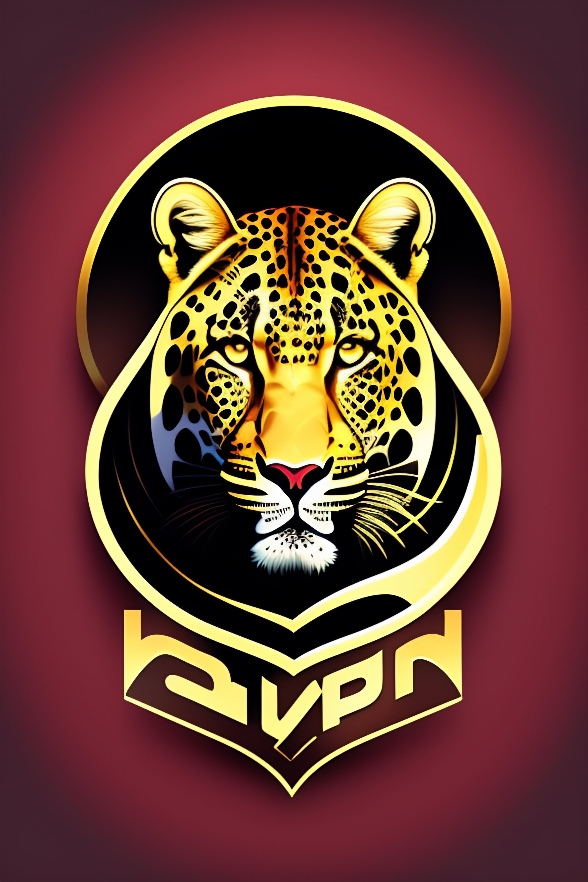 Lexica - Logo of leopard, vector, white background, simple, minimalistic