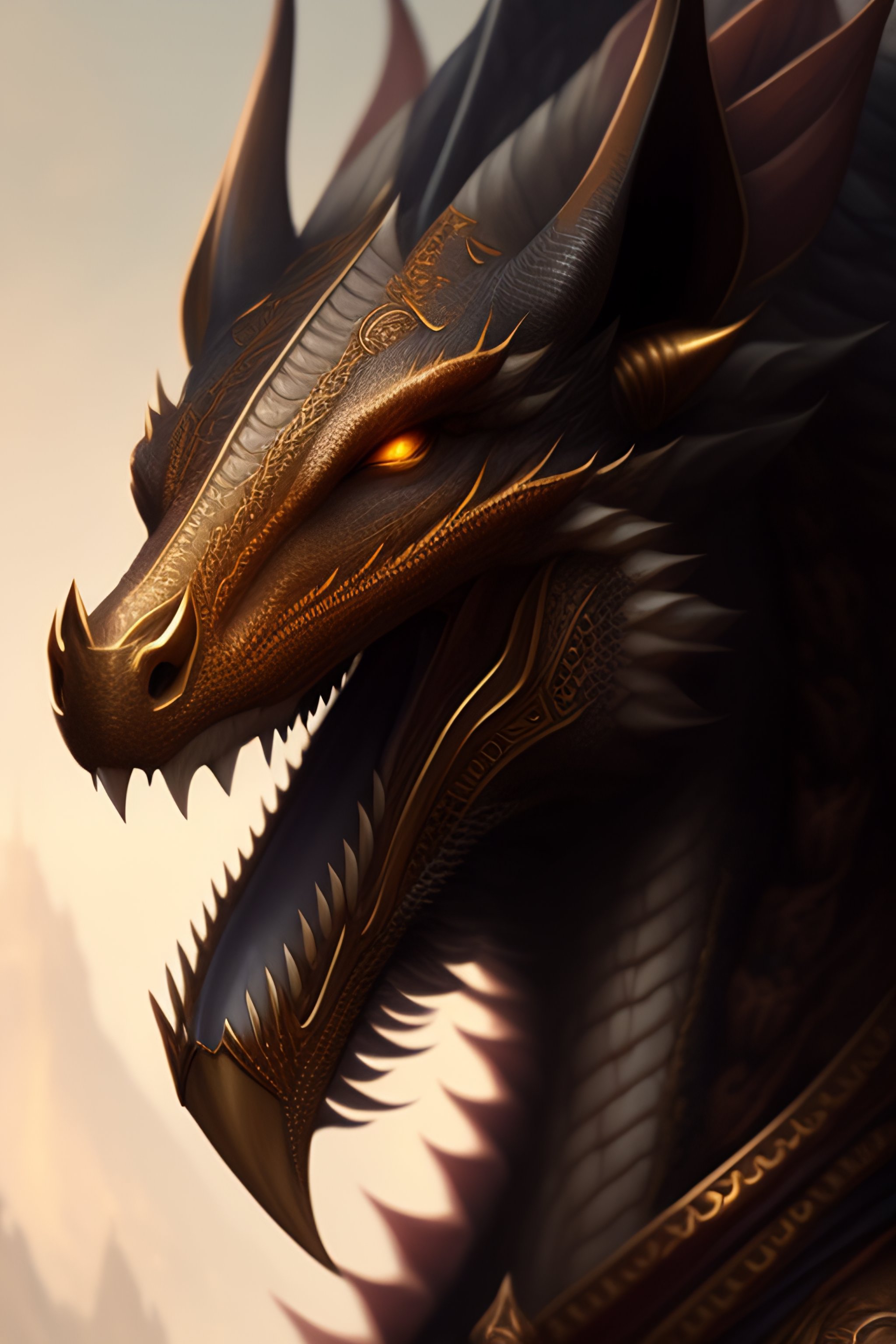 Lexica - A detailed portrait of a 5 headed dragon illustrator, by ...