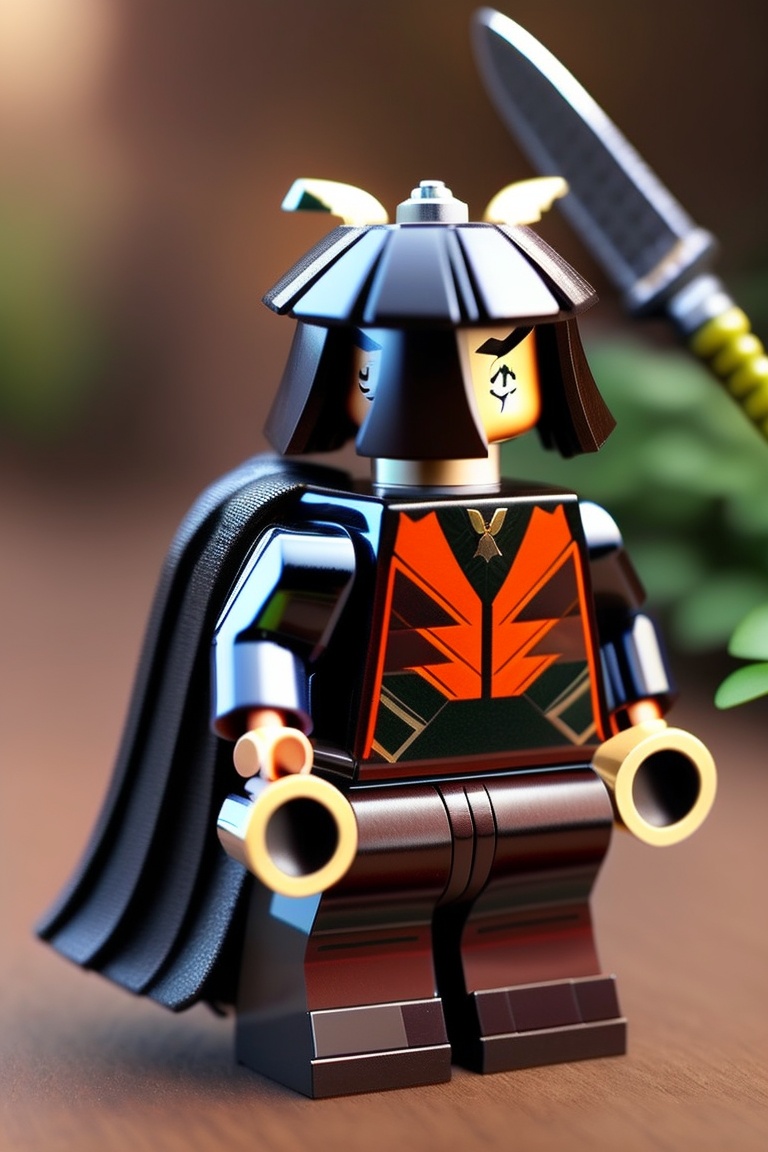 Lexica - Lego, samurai, dark florest, with katana