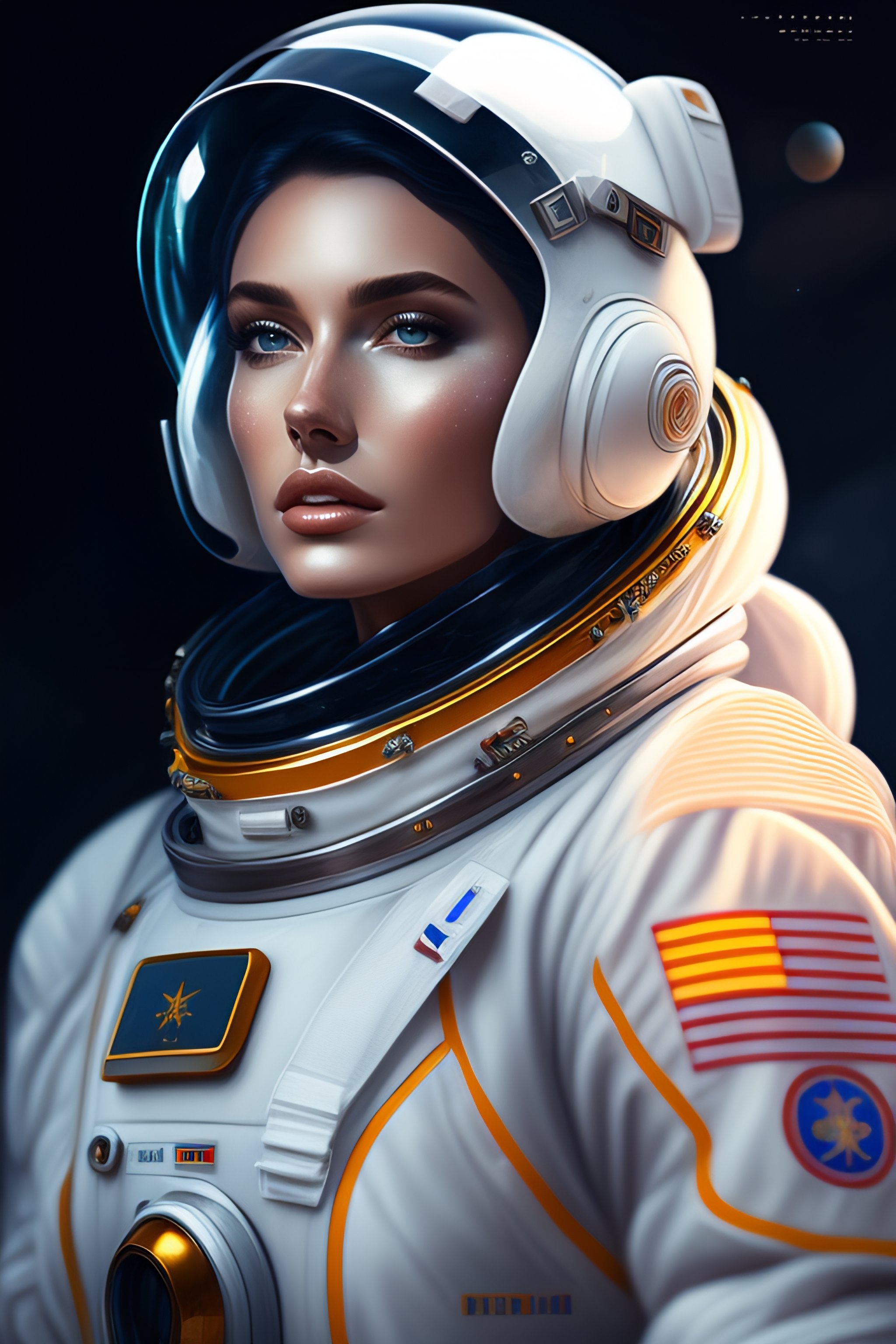 Astronaut Sci Fi Women Art
