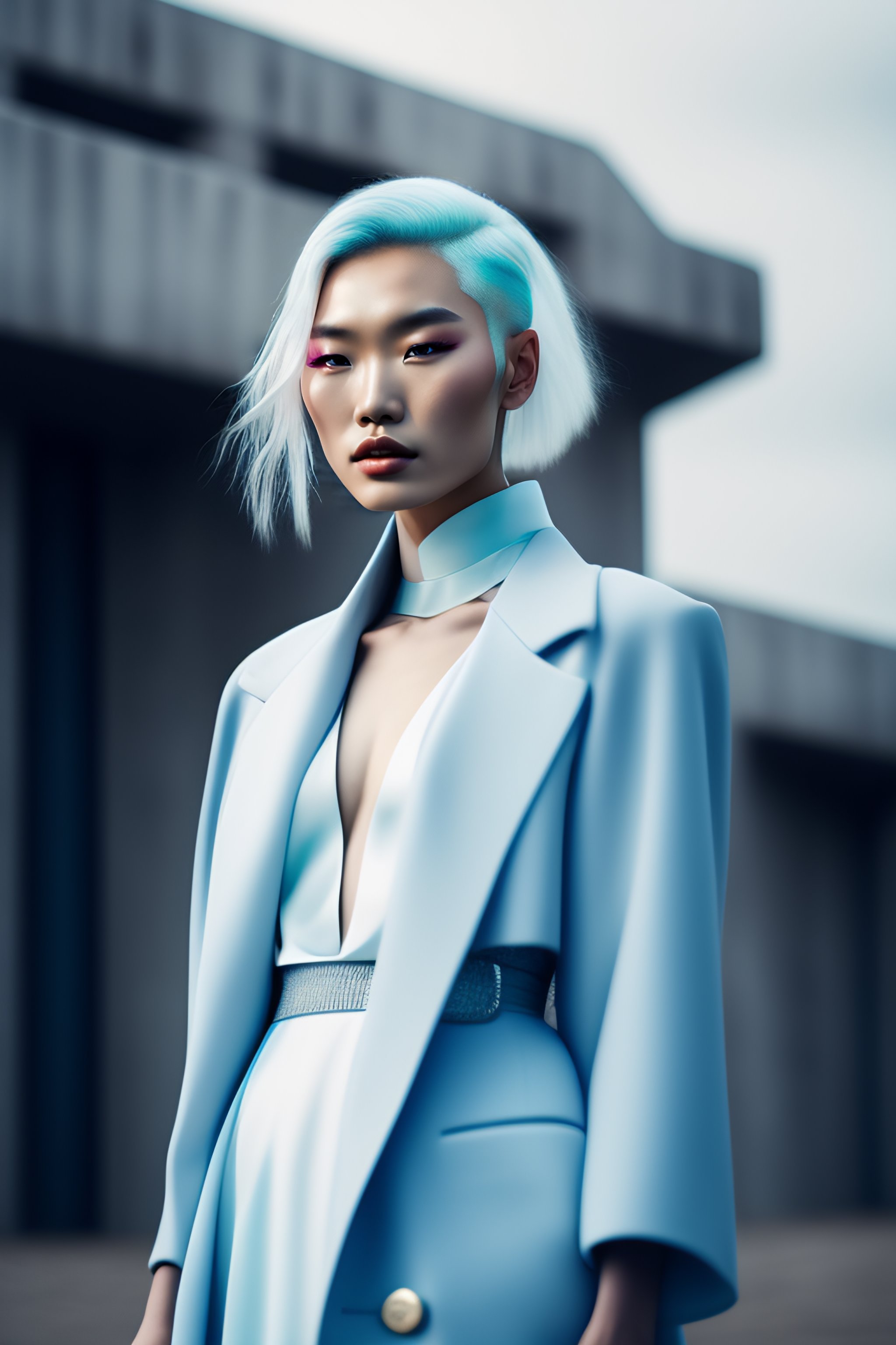 Blue Fashion Editorial