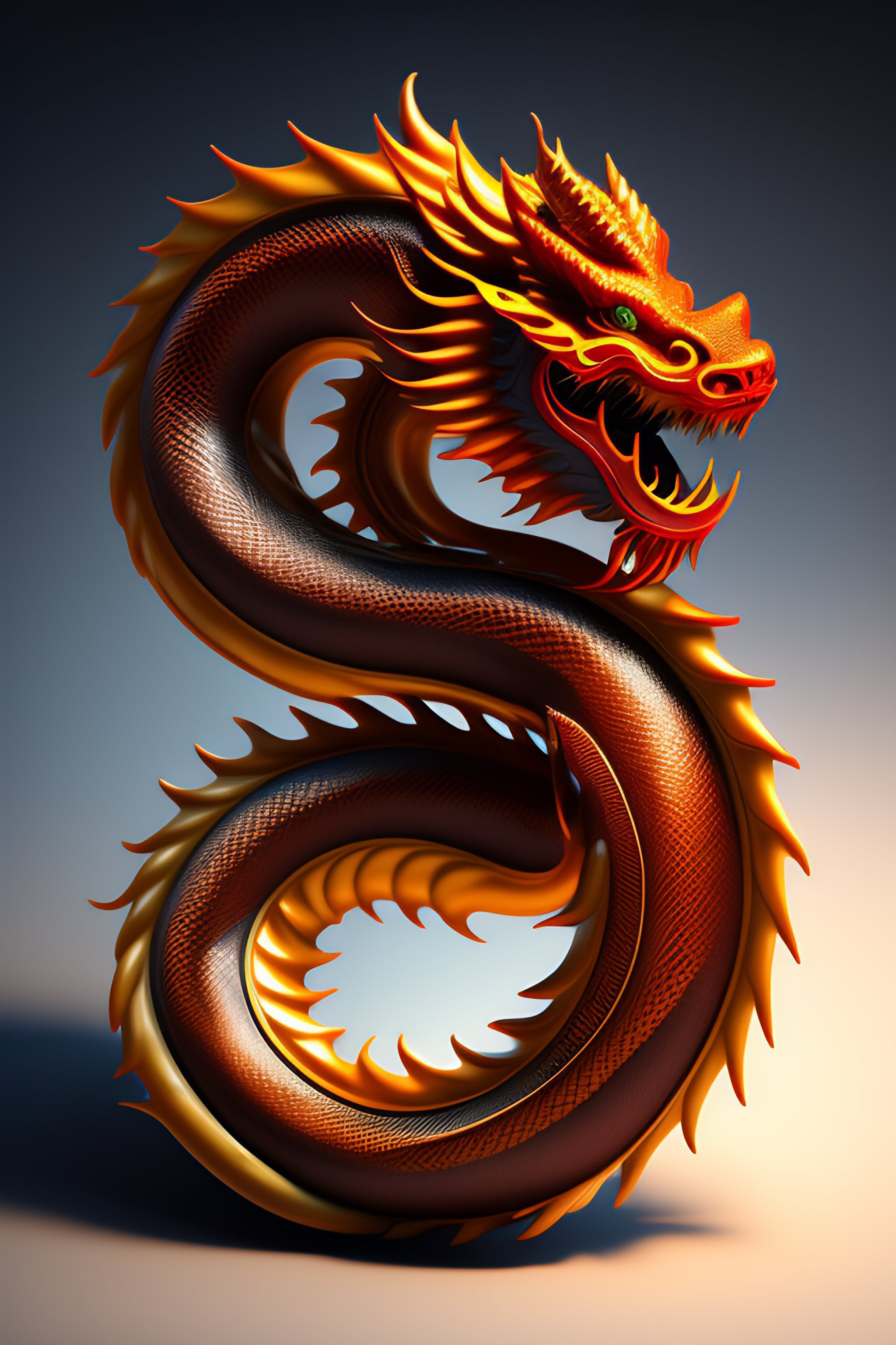 Lexica - A tribal coiling Chinese dragon tattoo by Eiichiro Oda, high ...