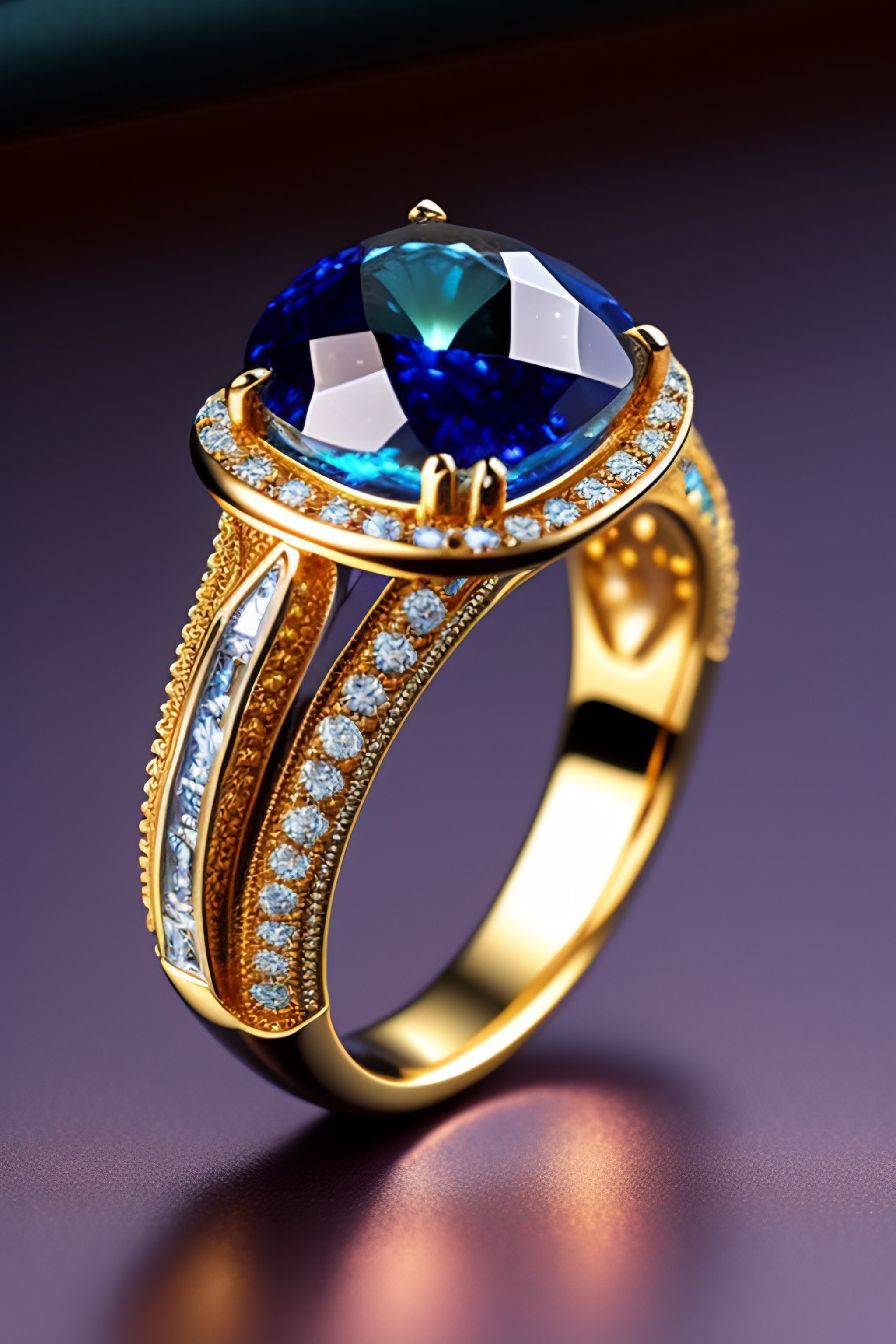 Lexica - Cosmic blue diamond engagement ring