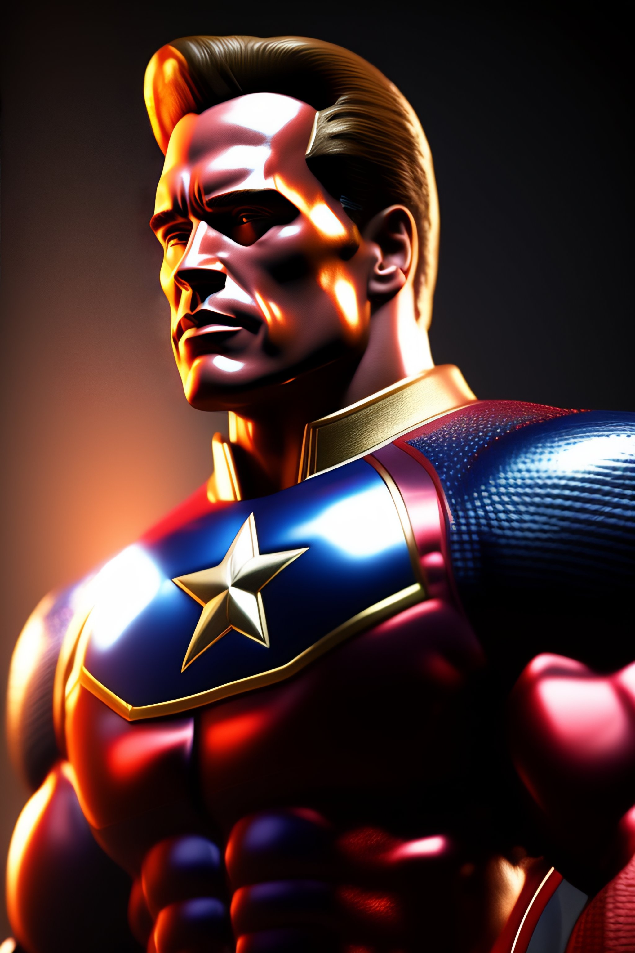 Lexica - Arnold Schwarzenegger as captain america 3ds max hyper ...
