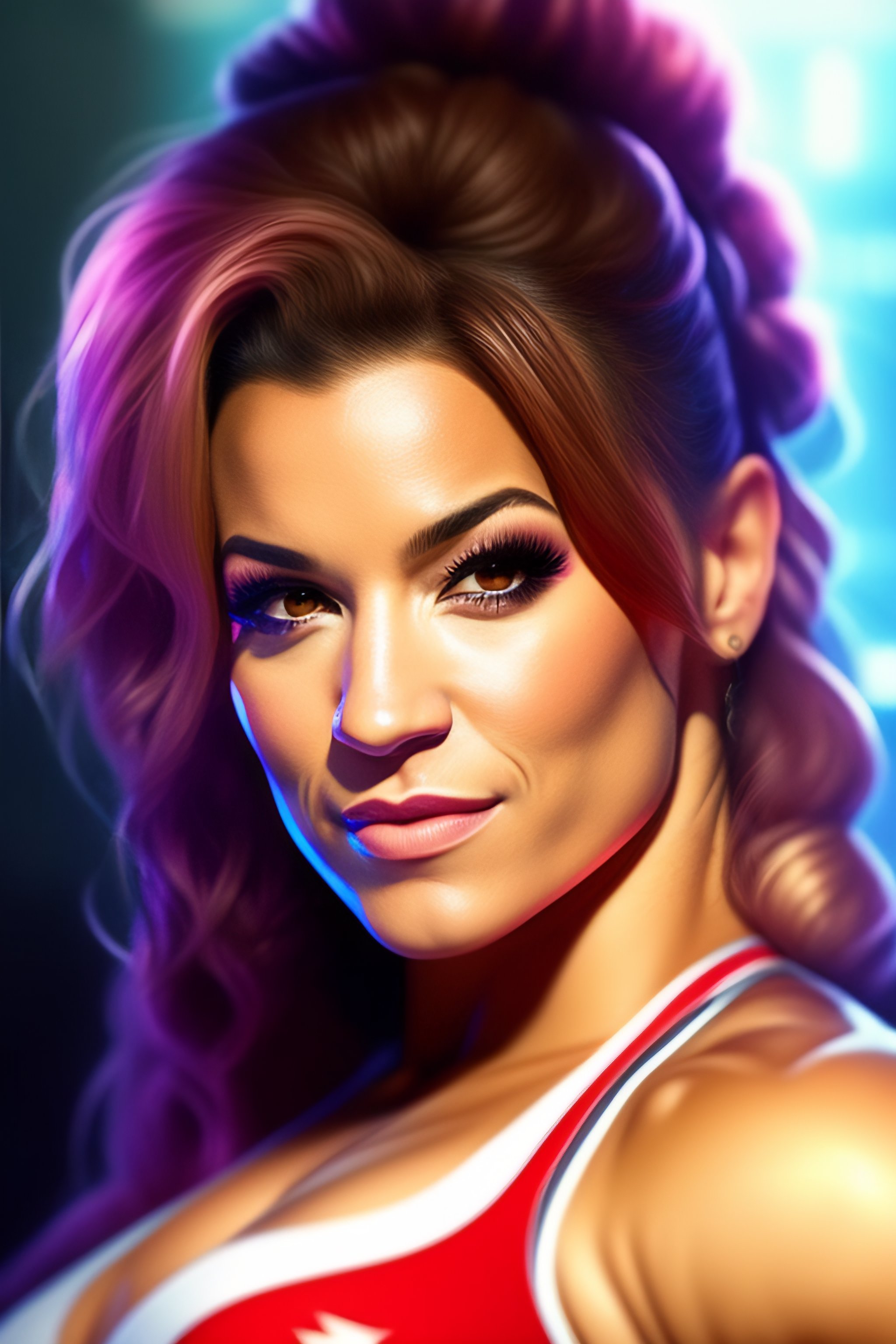 Lexica - Miesha Tate as a very cute anime character, MMA fighter