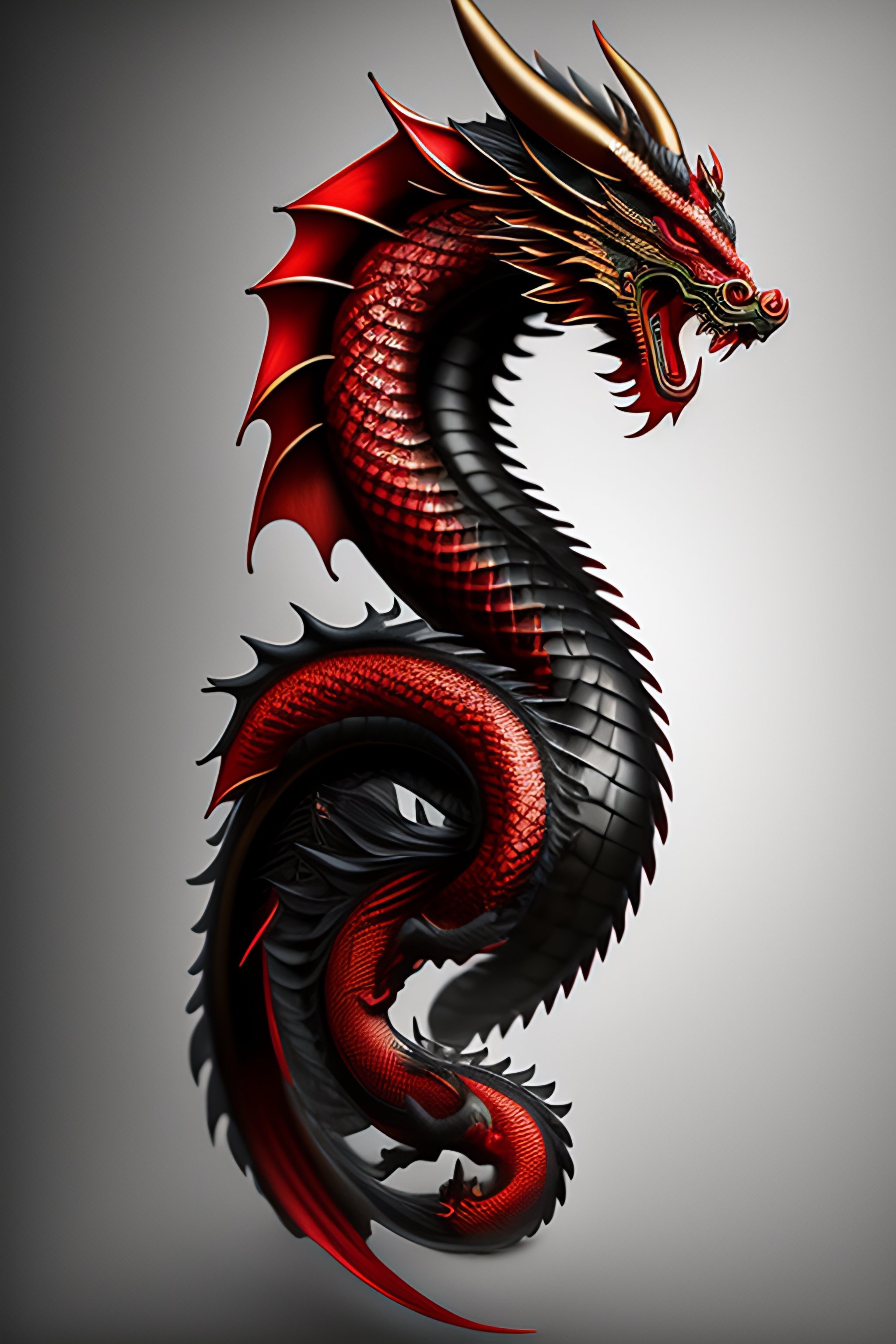 Lexica - Chinese full dragon tattoo wrapping a arm, 8k, high resolution