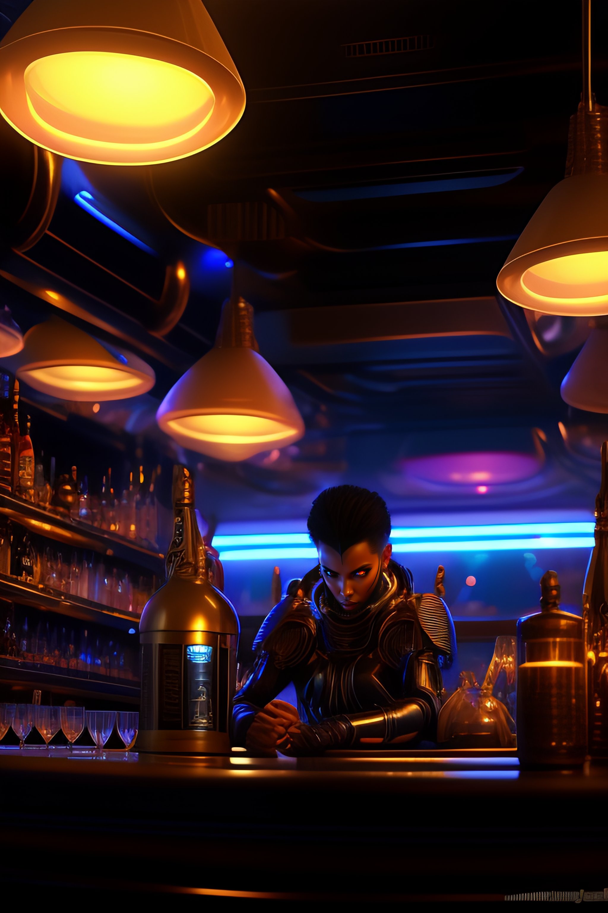 Lexica - Alien biomechanical drinking elixir futuristic full body ...