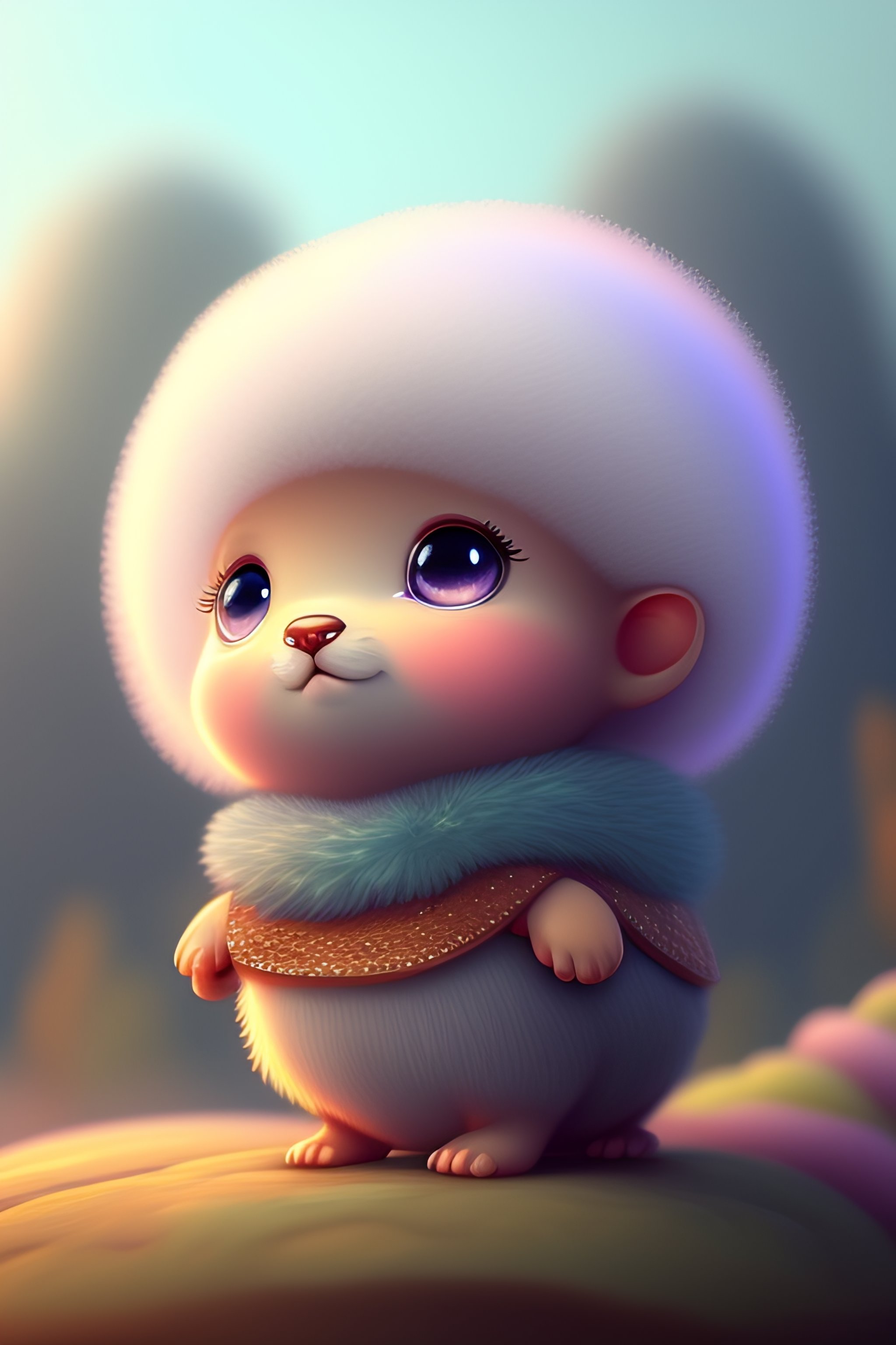 Lexica - CUTE AND ADORABLE CARTOON FLUFFY BABY RHEA, FANTASY, DREAMLIKE ...