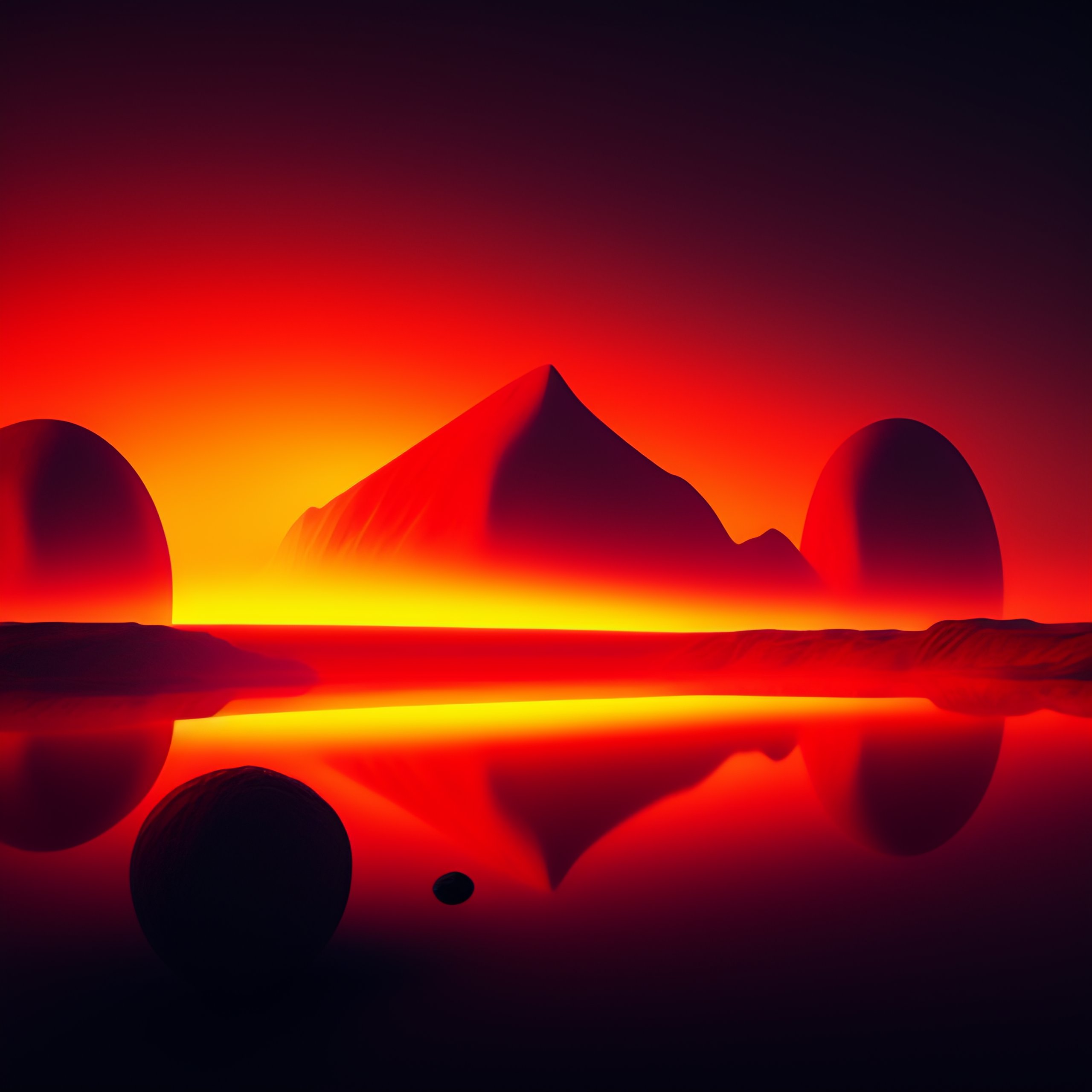 Lexica - New planet, red, red sky, depth, creepy, monsters, eyes ...