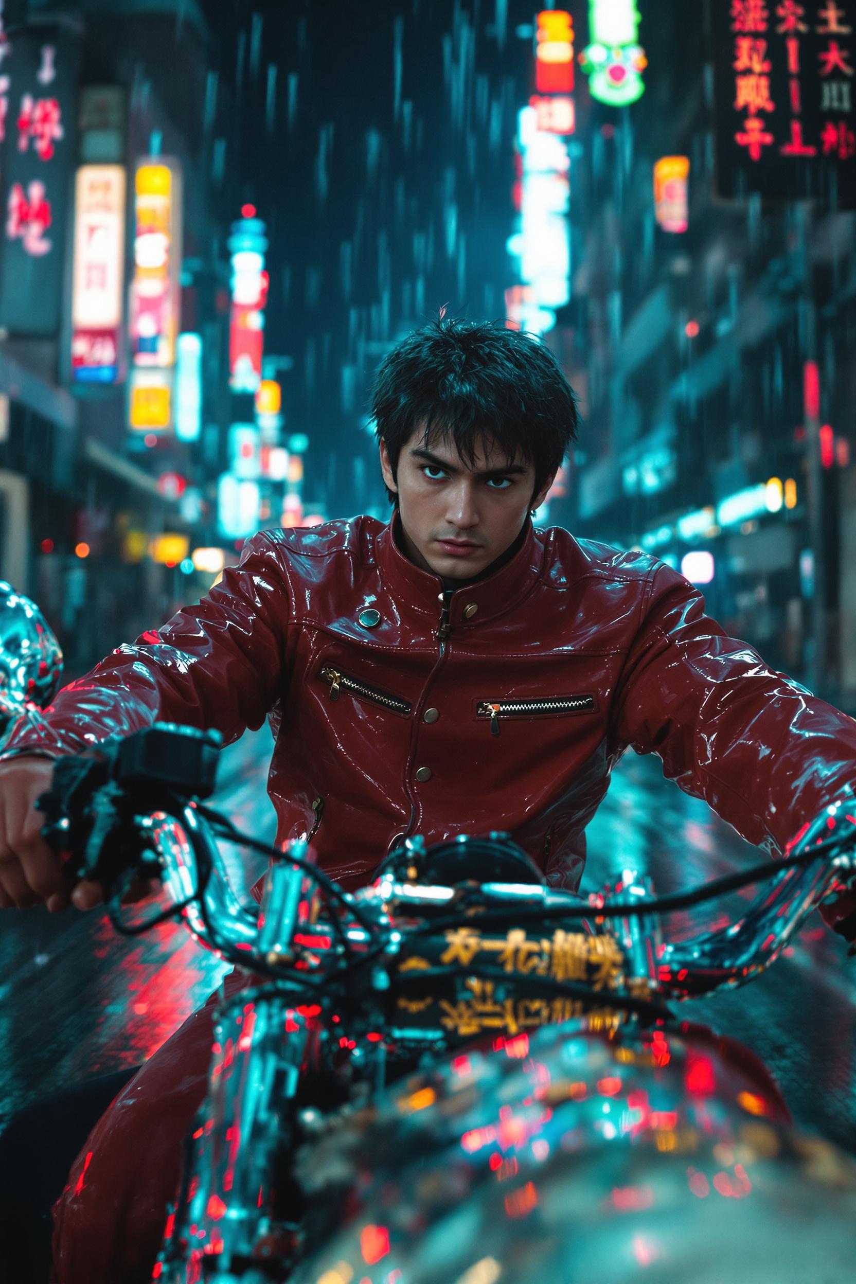 Lexica - Anime art of Akira, detailed scene, red, perfect face ...