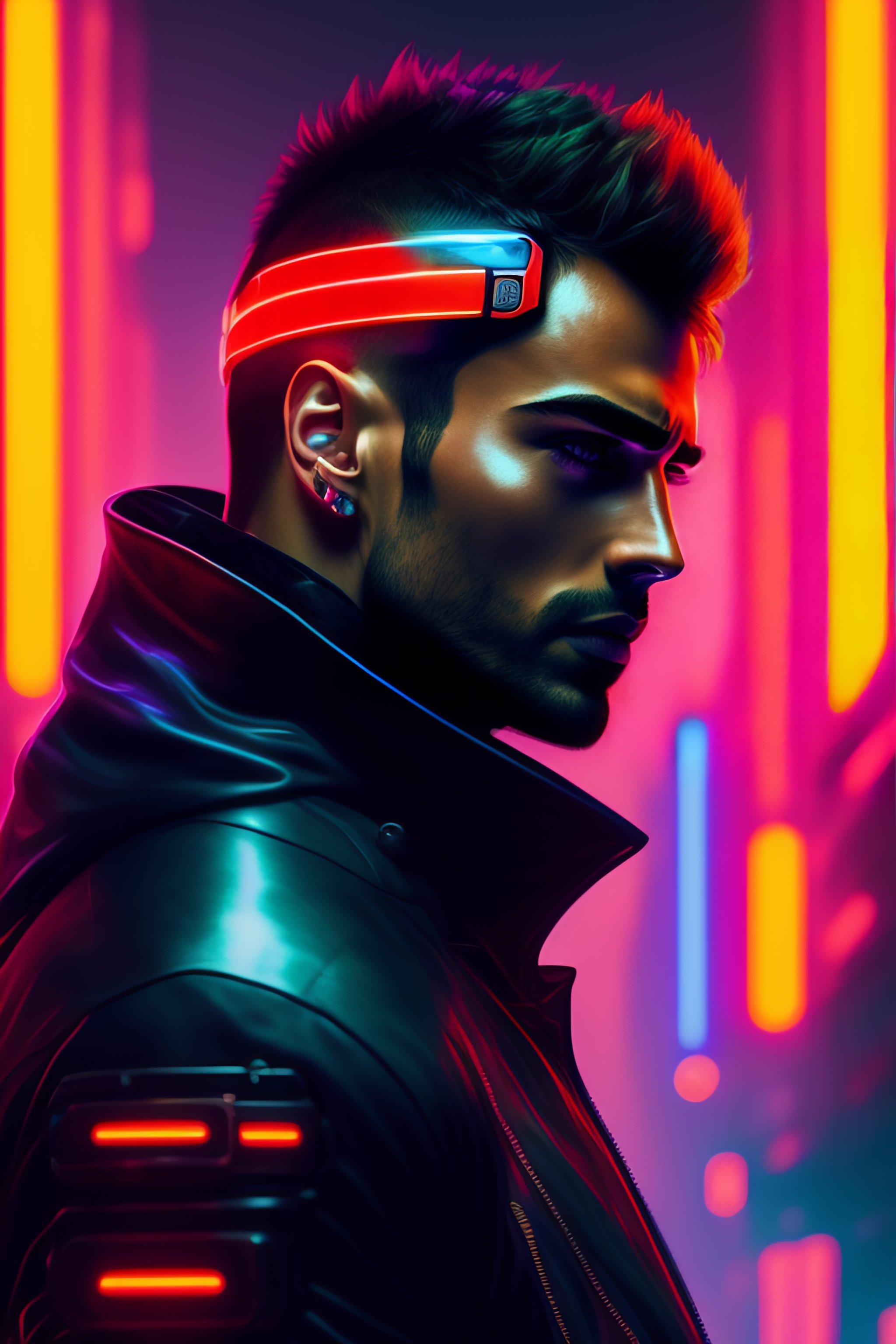 Lexica - Theo james , cyberpunk futuristic neon. by ismail inceoglu ...