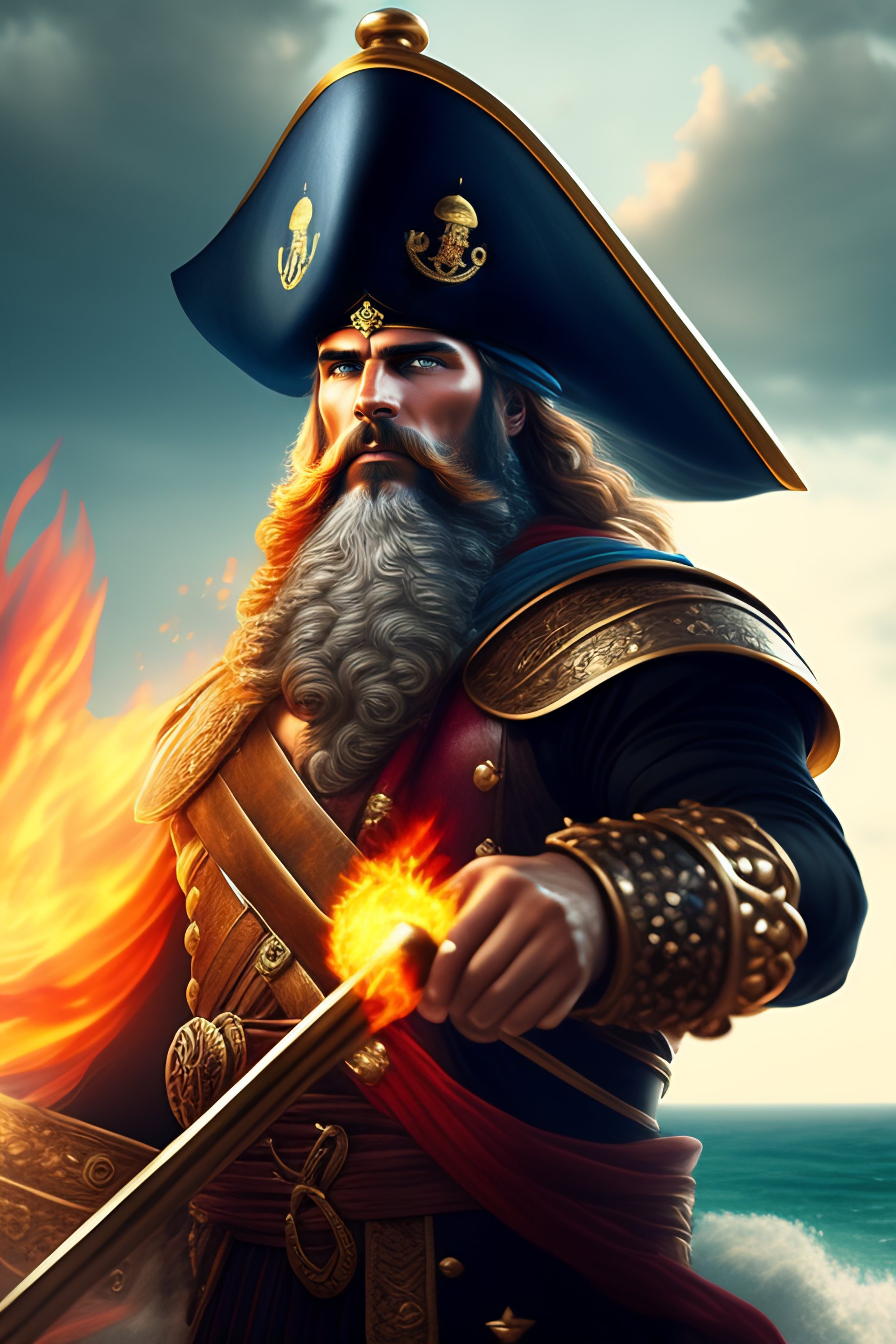 Lexica - Hephaistos, The Greek gods, Portrait, Pirate, Pirate hat ...