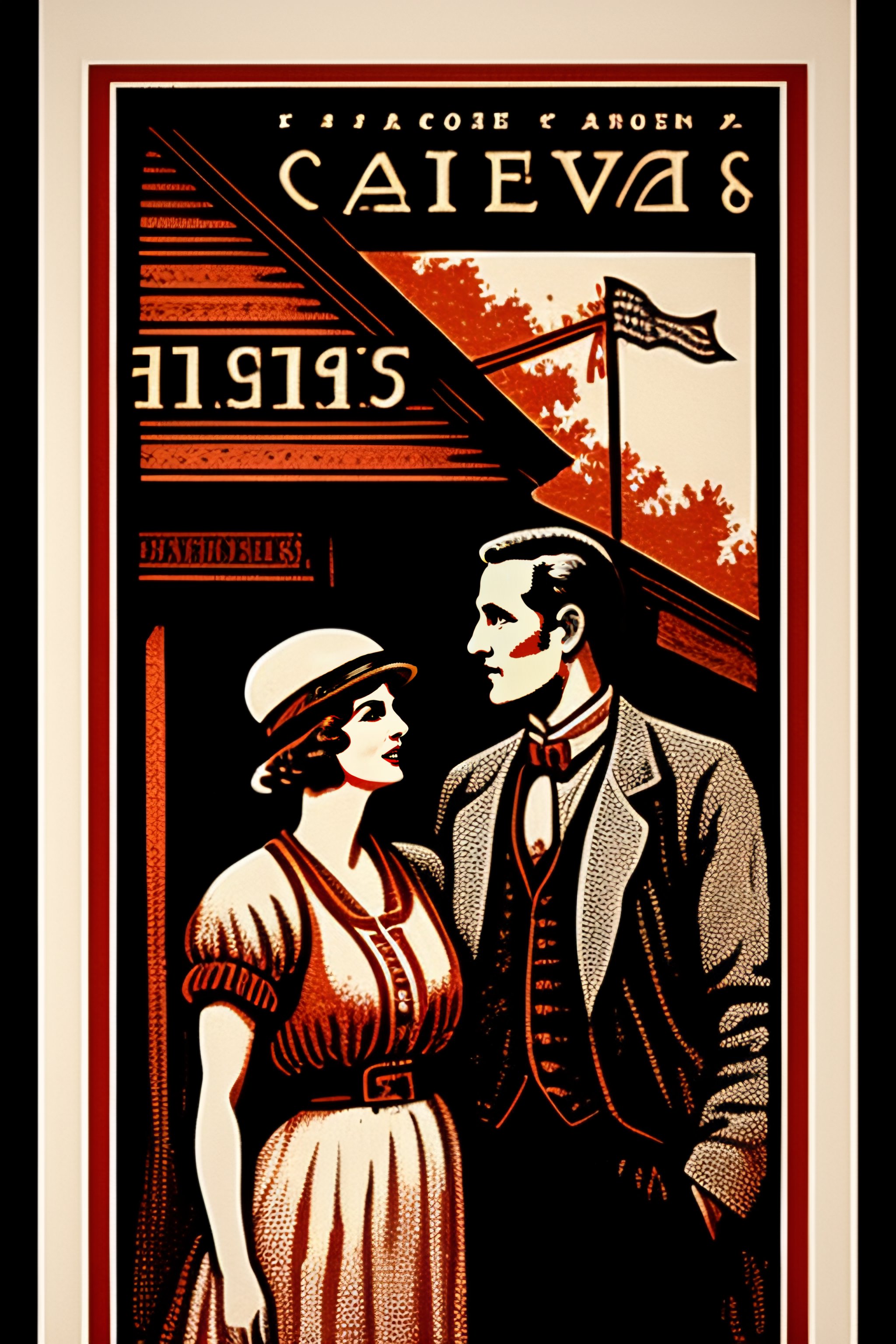 Lexica - Block print of old time Americana in the style of hatch show ...