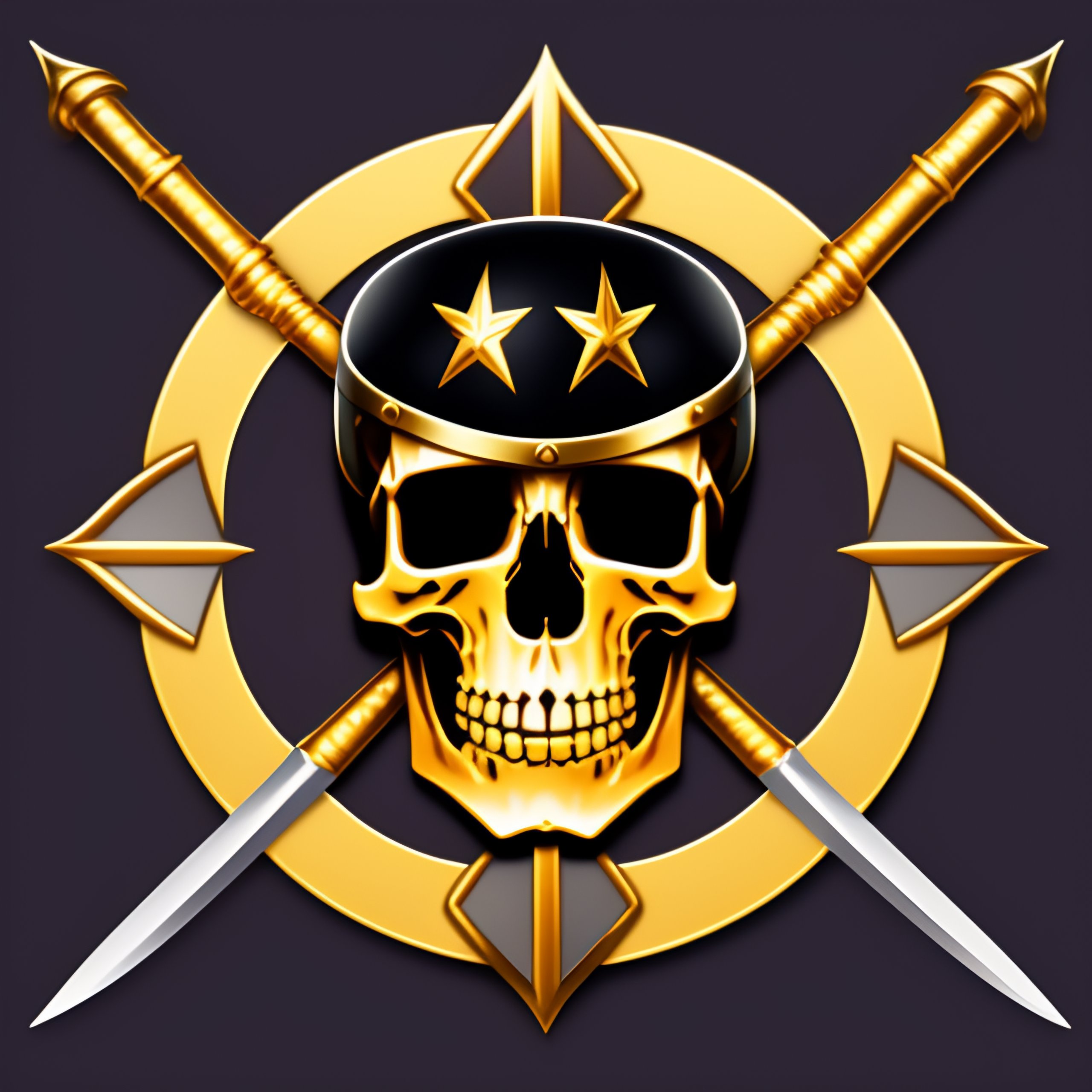 Lexica - X-shaped swords with a skull and pirate hat on transparent ...