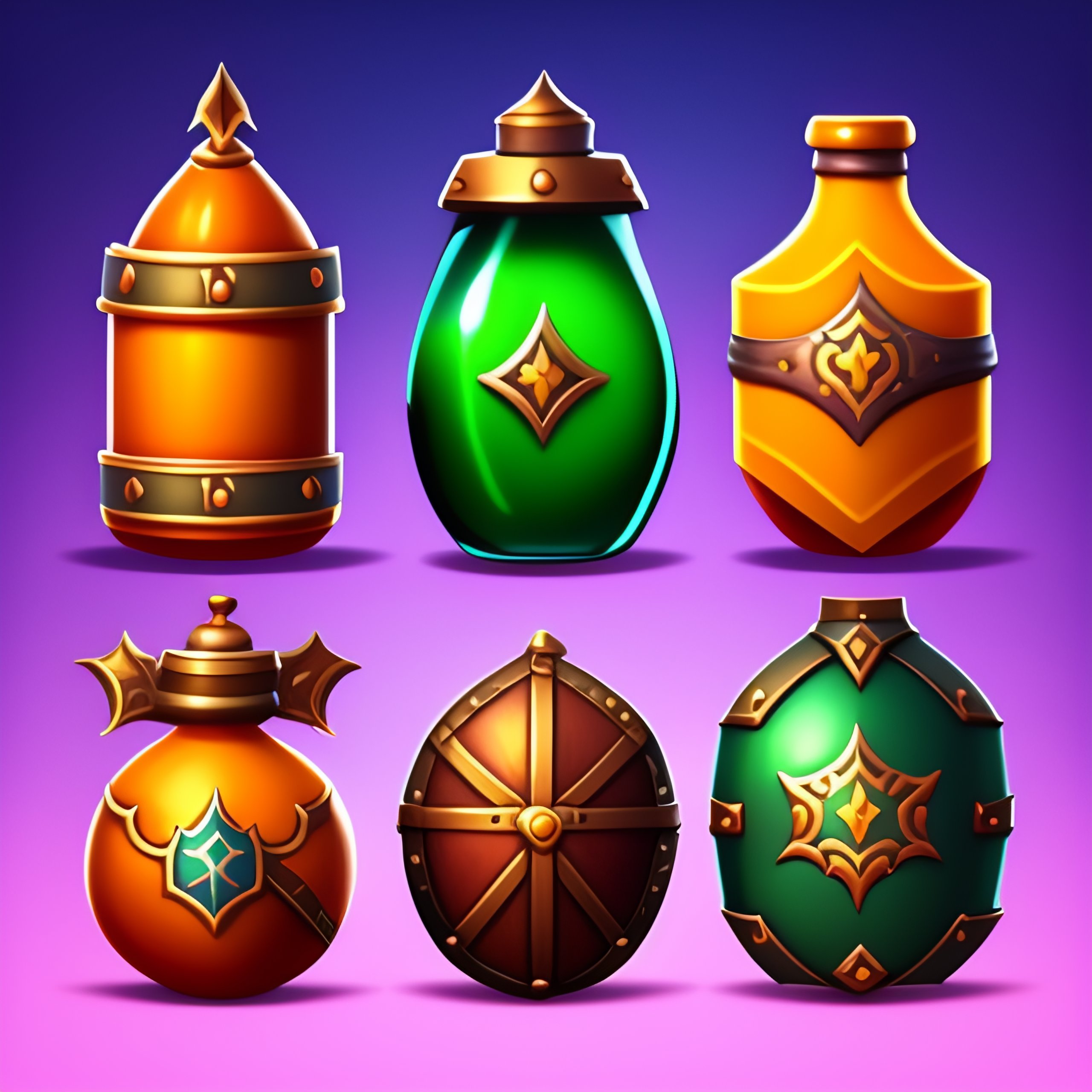 Lexica - Stylized RPG game icons spell magic potion armor