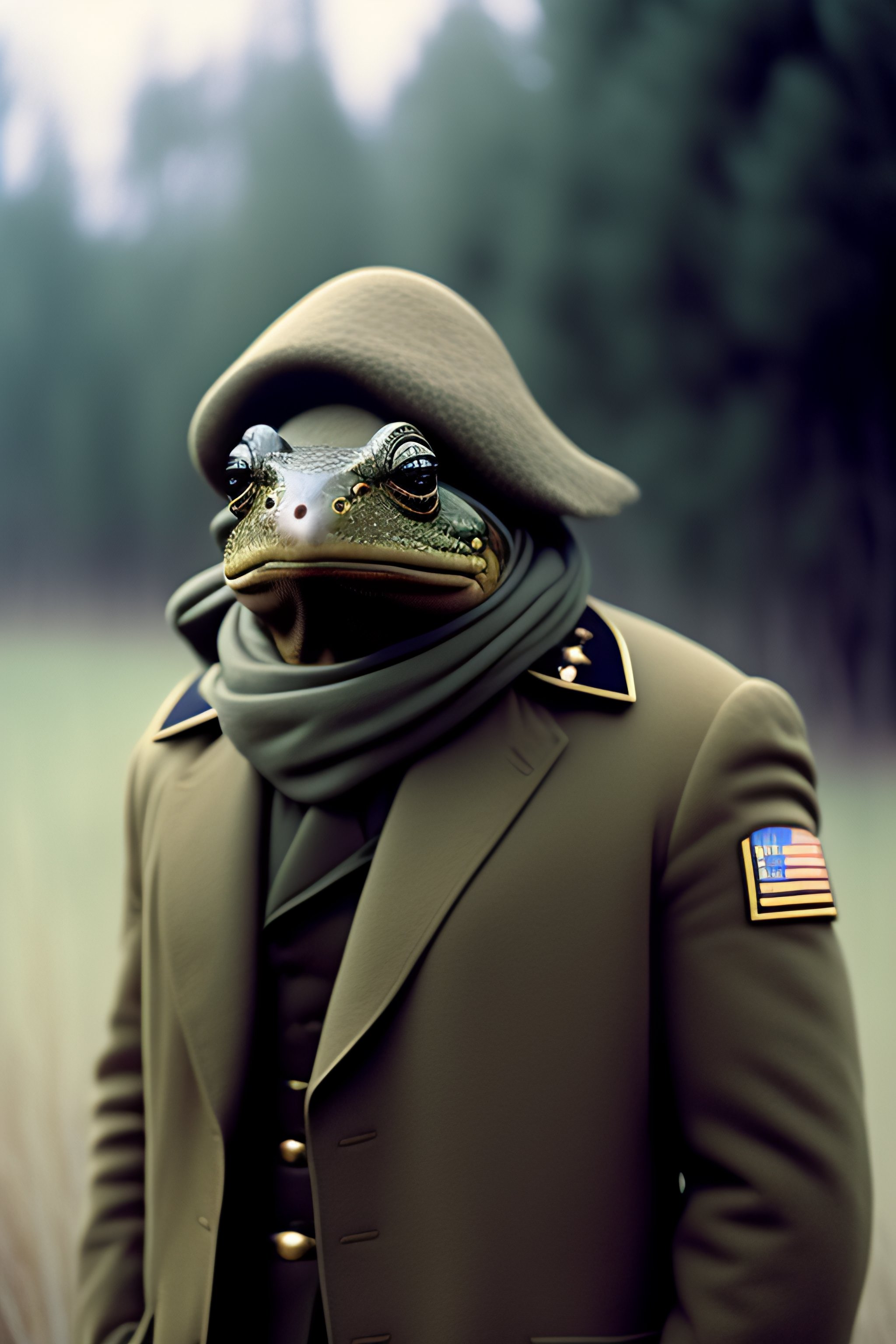 Lexica - Anthropomorphic !!!frog!!! as oversized muscular war general ...