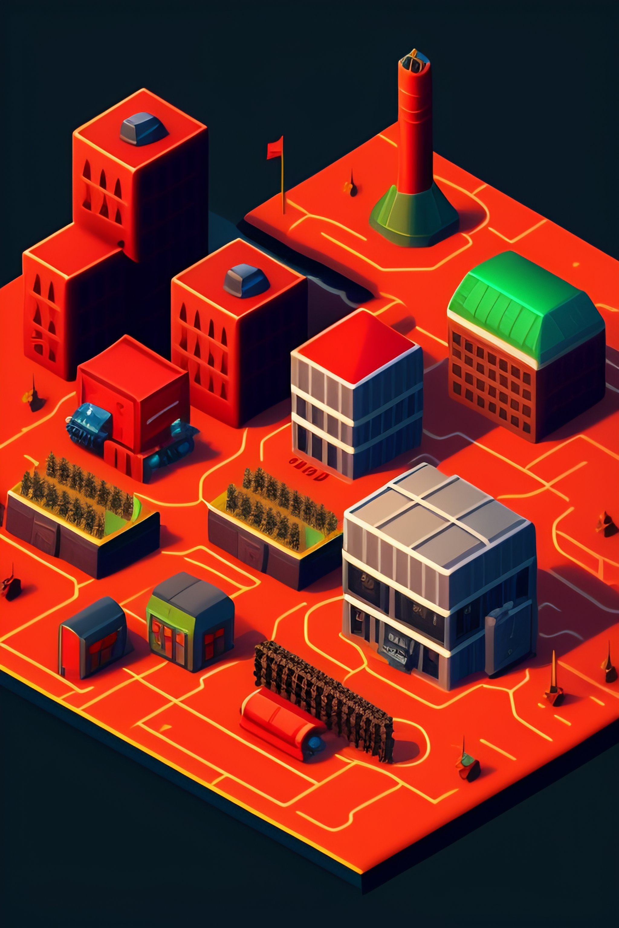 Lexica - Isometric war factory, red alert style