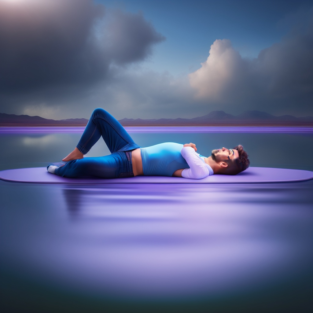 Lexica - A handsome Man laying on a surface with, dashing, cool, Full ...