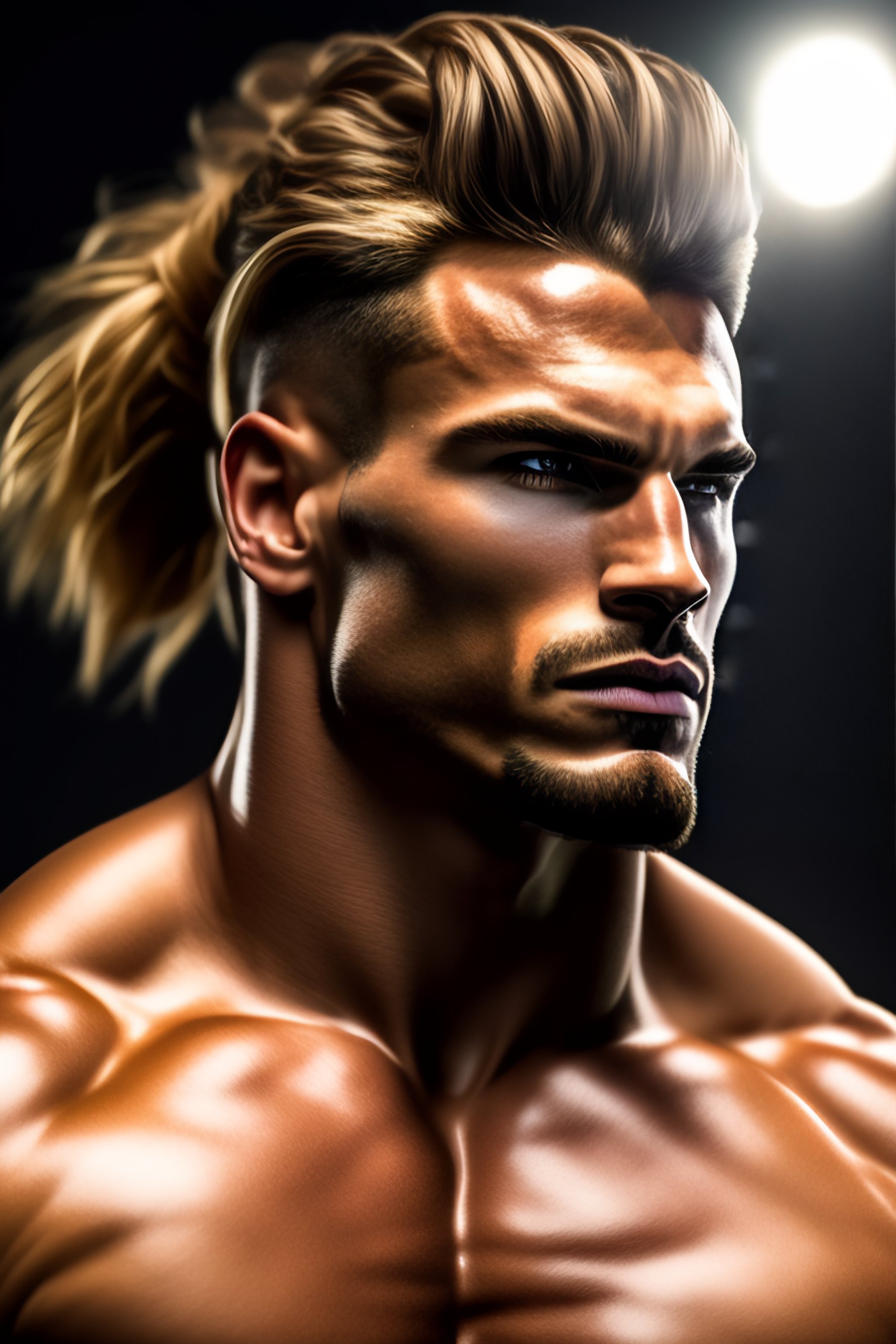 Lexica - Muscular, chad, high resolution, rugged, powerful, wrestler