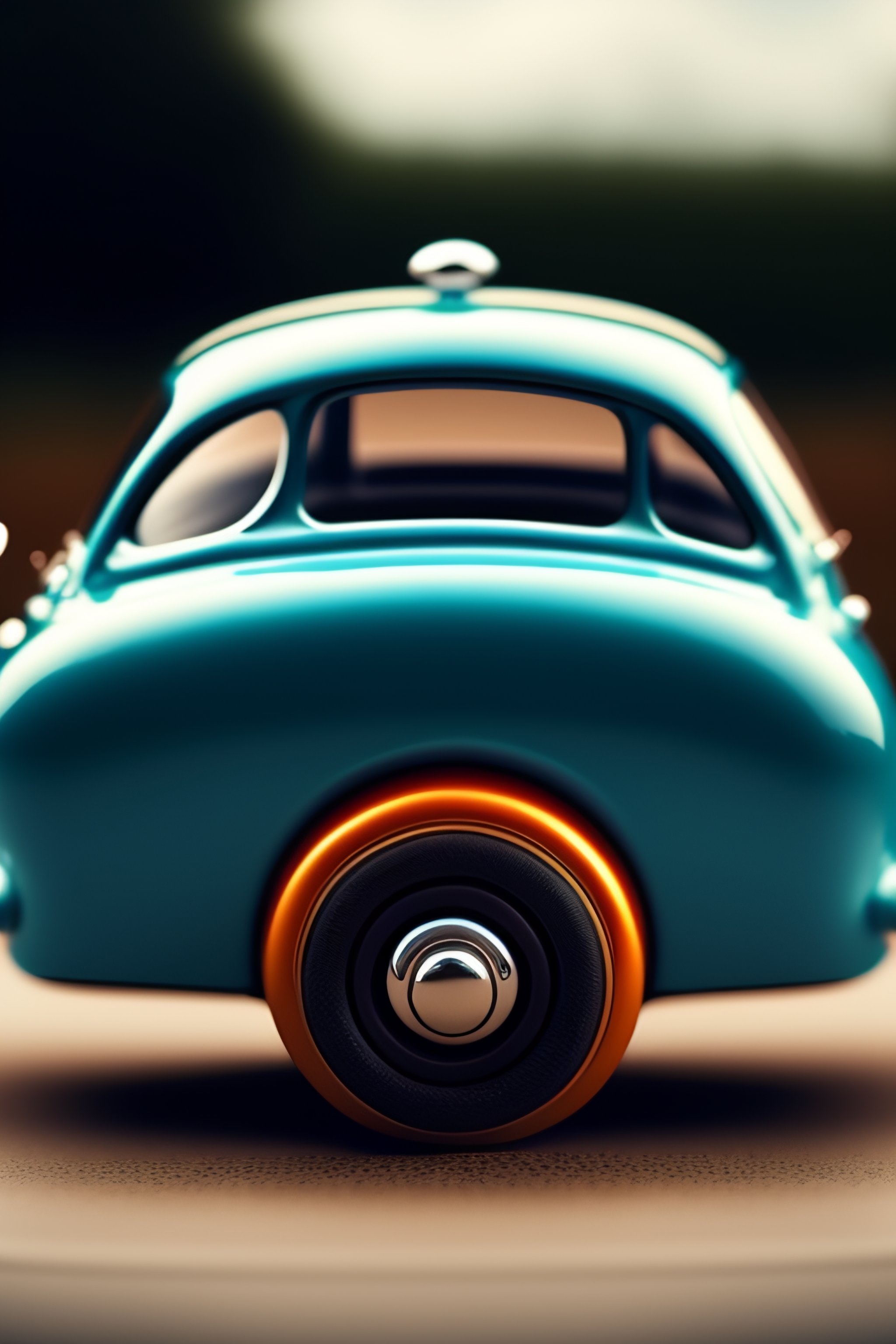 Lexica - A cute little car, seen from behind