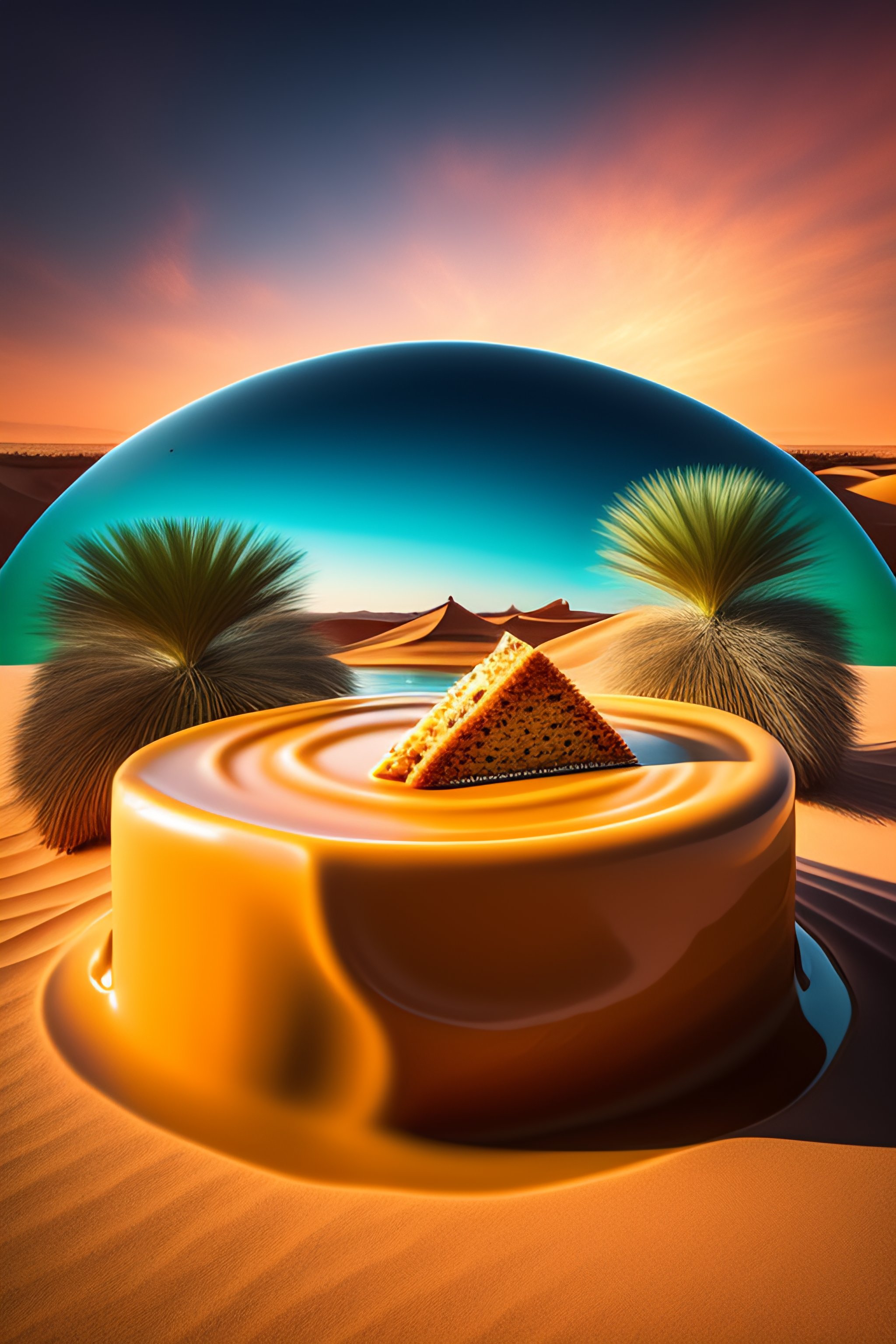 Lexica - Cake in the desert