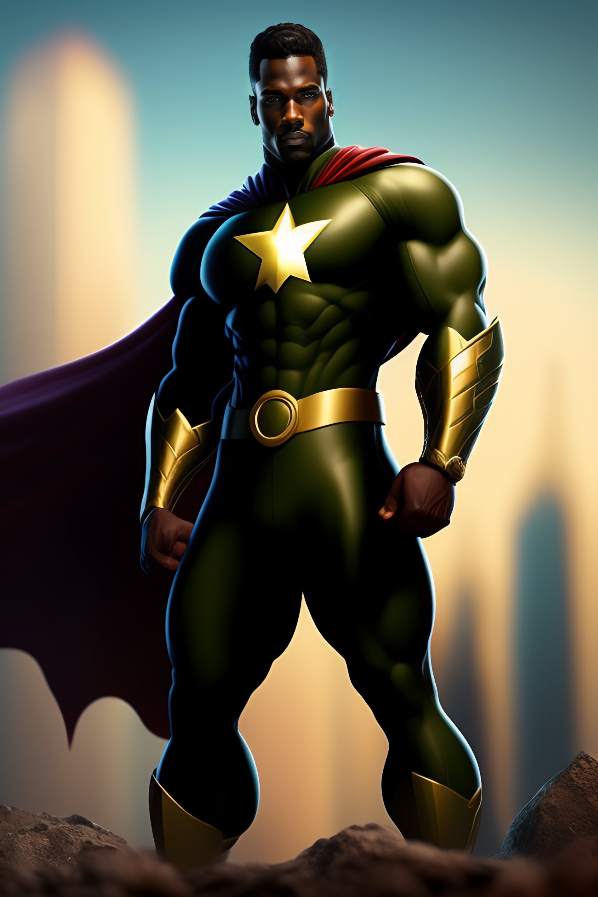 Lexica - A superhero called symbolman. Olive green suite. Dressed in ...
