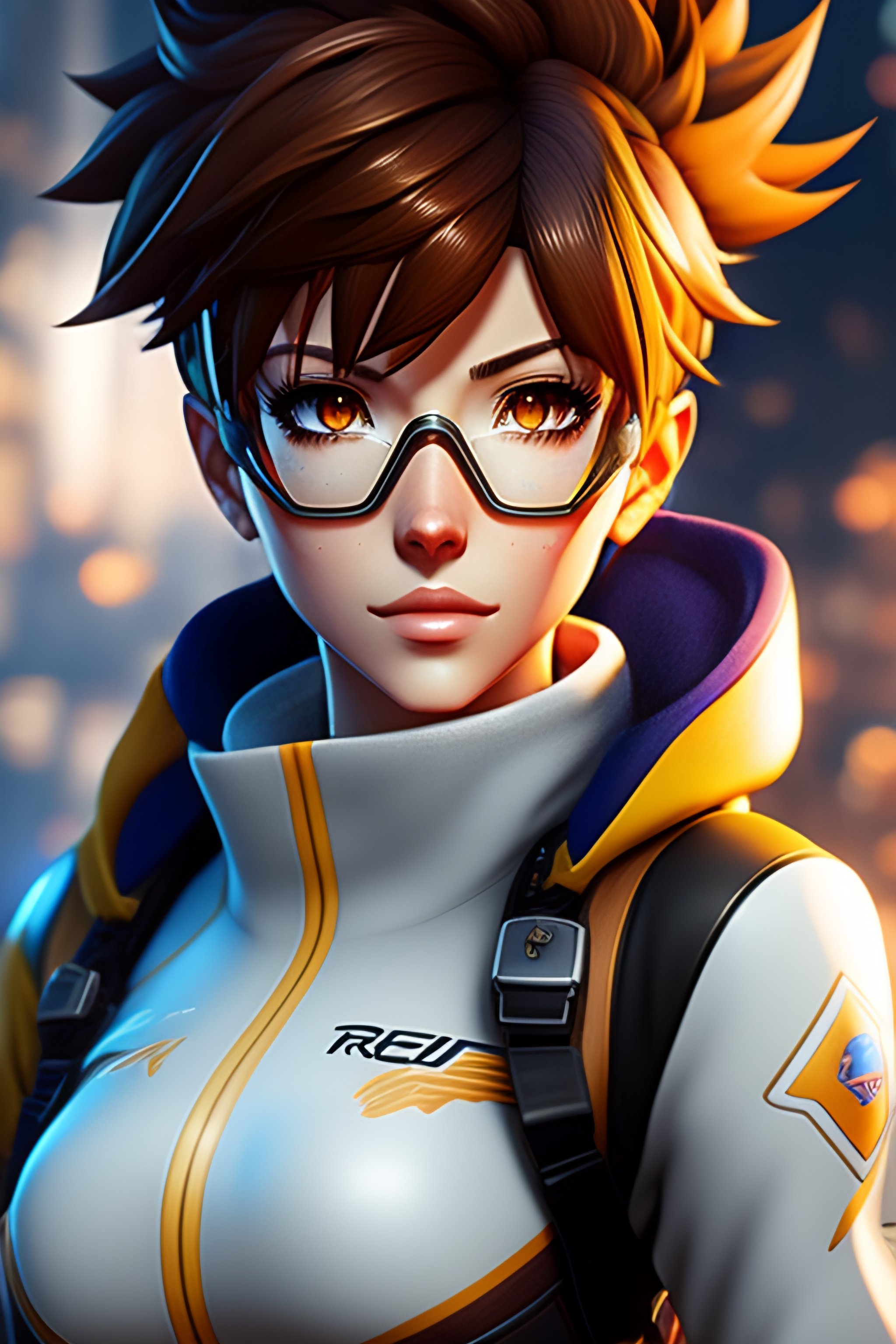Lexica - High quality image of tracer from overwatch, anime