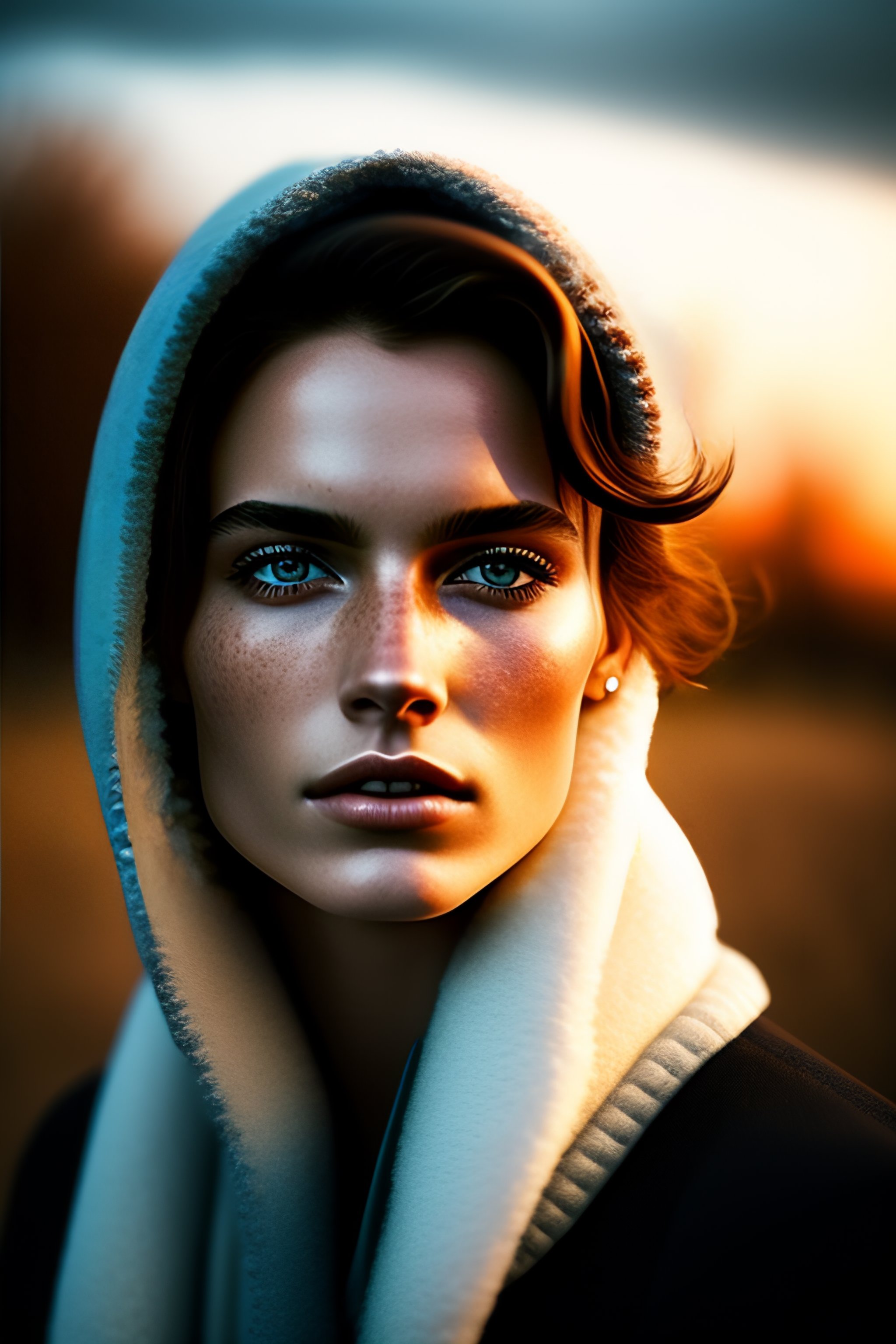 Lexica - (Retro noisy) Full shot color photo of ((candid)) white ((pale ...