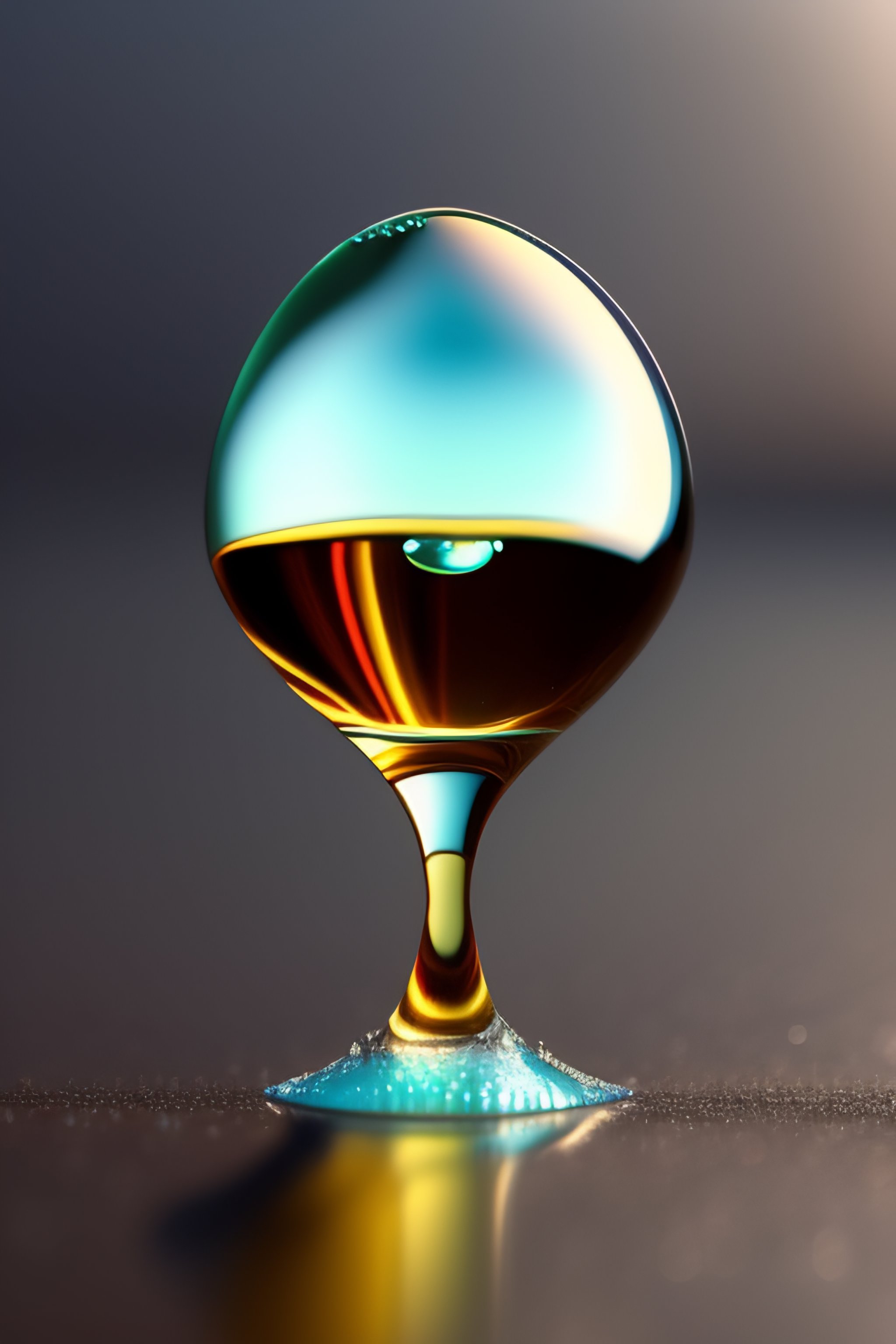 Lexica - Animated water drop whith face and ices