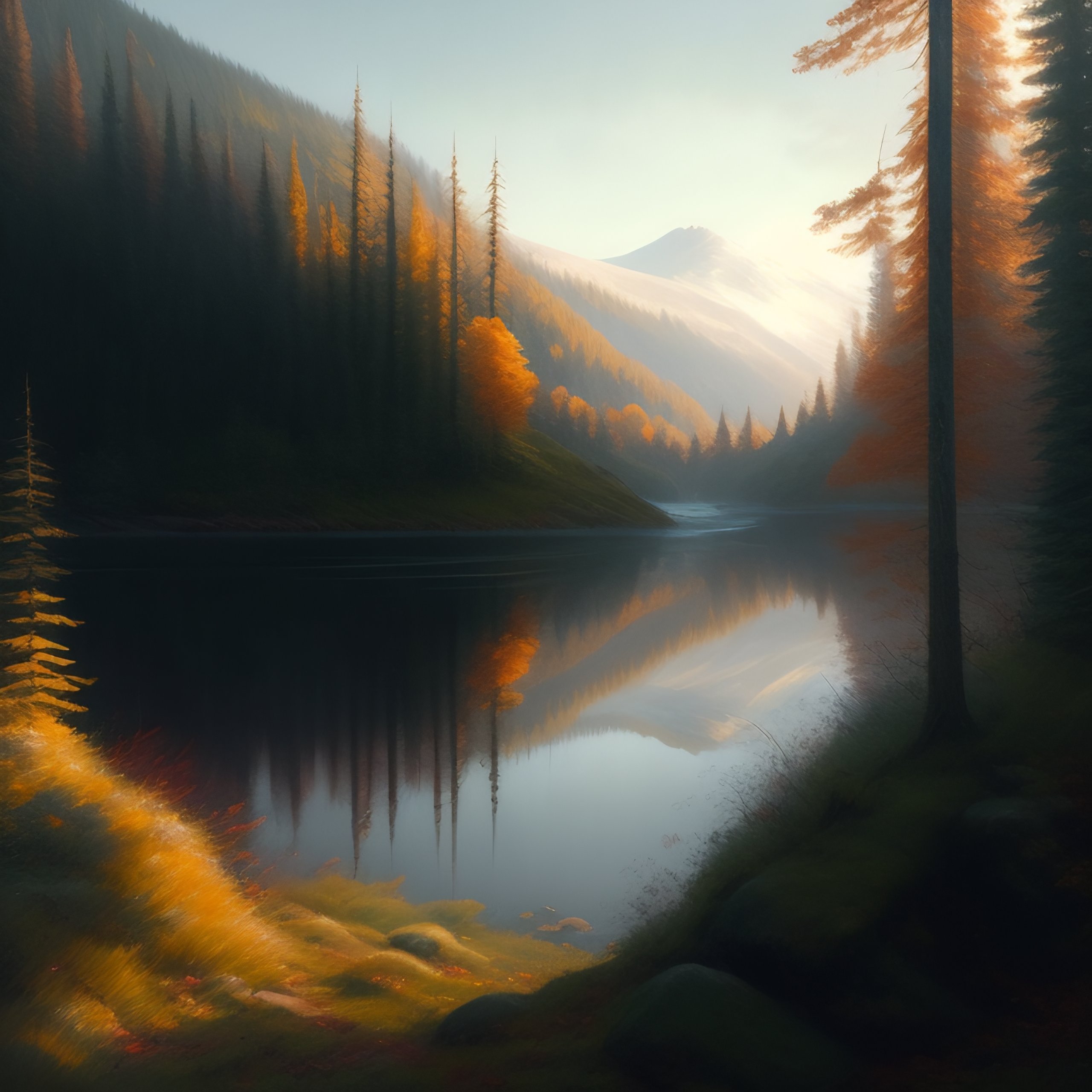 Lexica - Impressionistic scenery, country, forest, Waterhouse ...