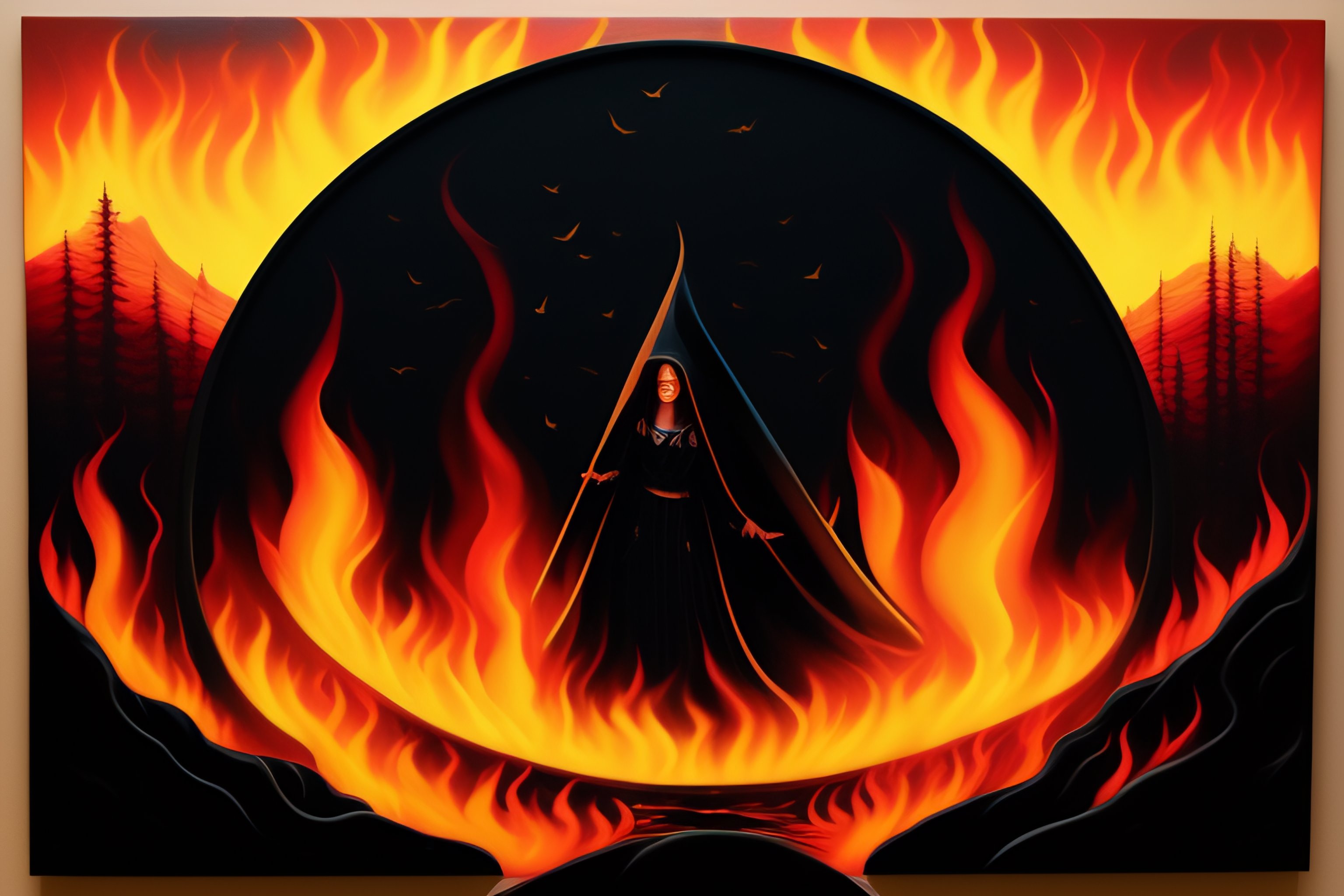 Lexica - Cult of Salem witches in black cloaks summon the goddess of ...