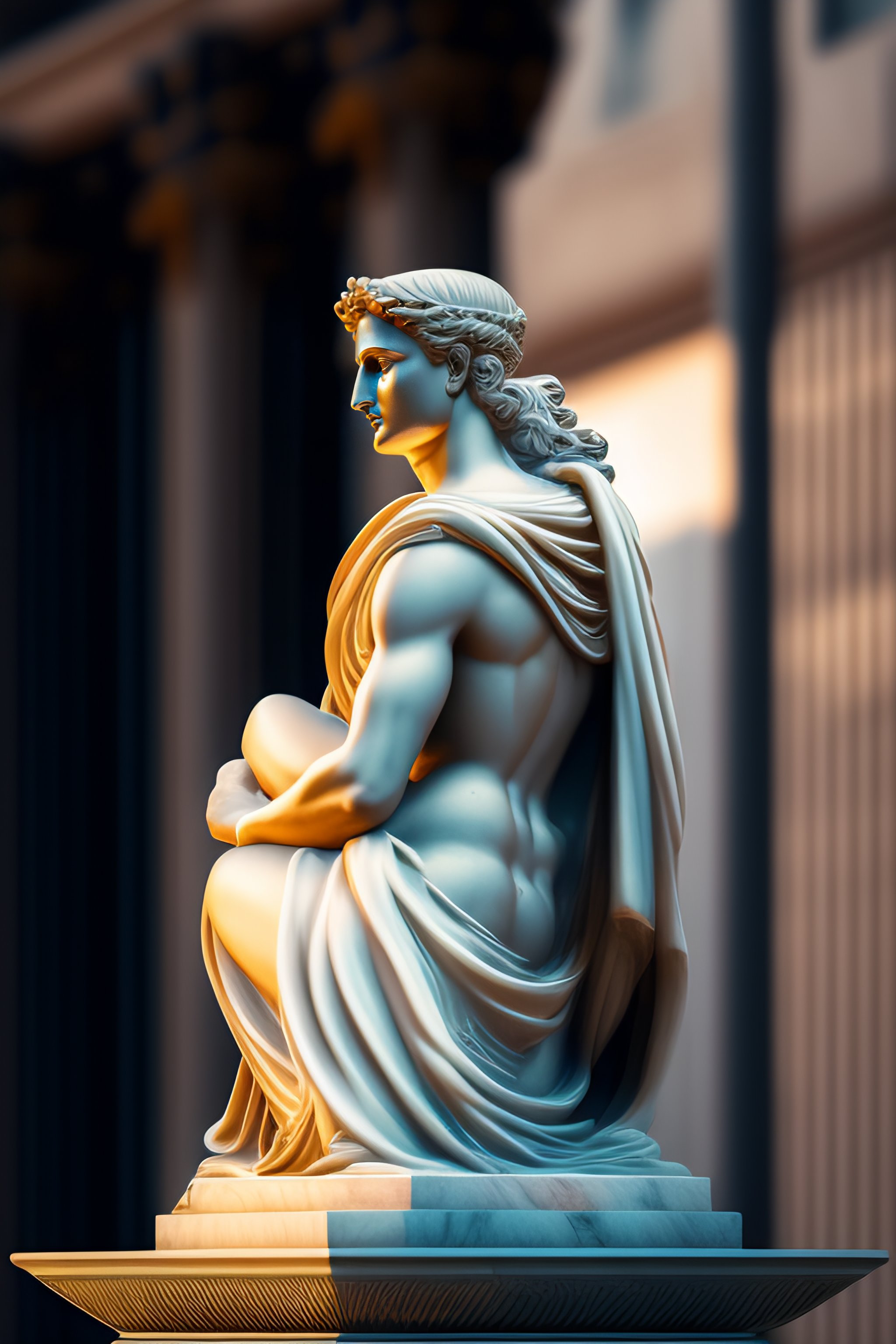 Lexica - Futuristic Roman statue