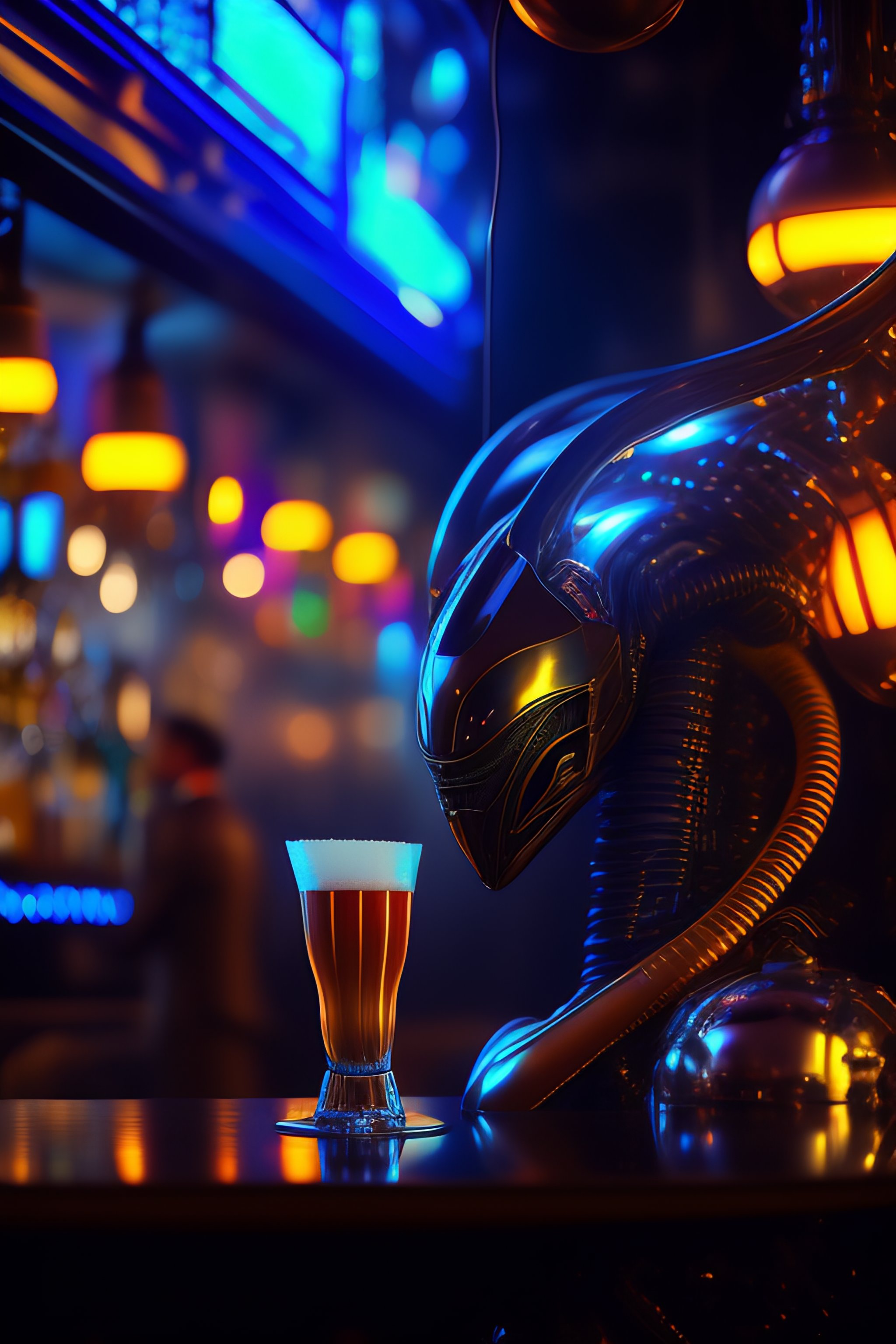 Lexica - Alien and biomechanical drinking cocktails elixir futuristic ...