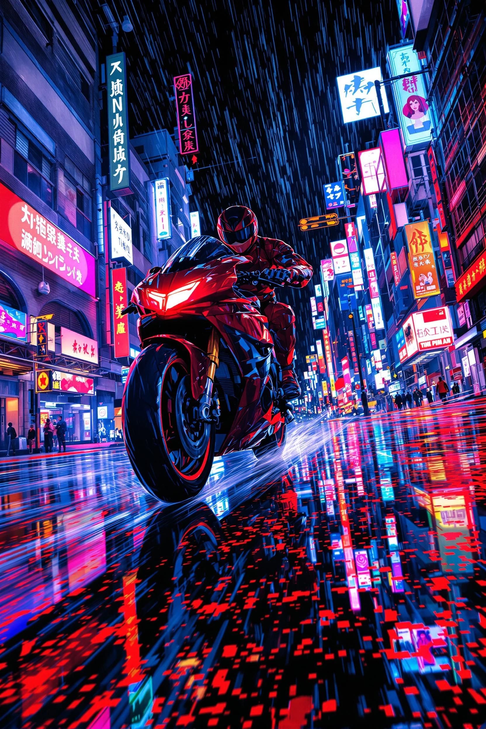 Lexica - Anime art of Akira, detailed scene, red, perfect face ...