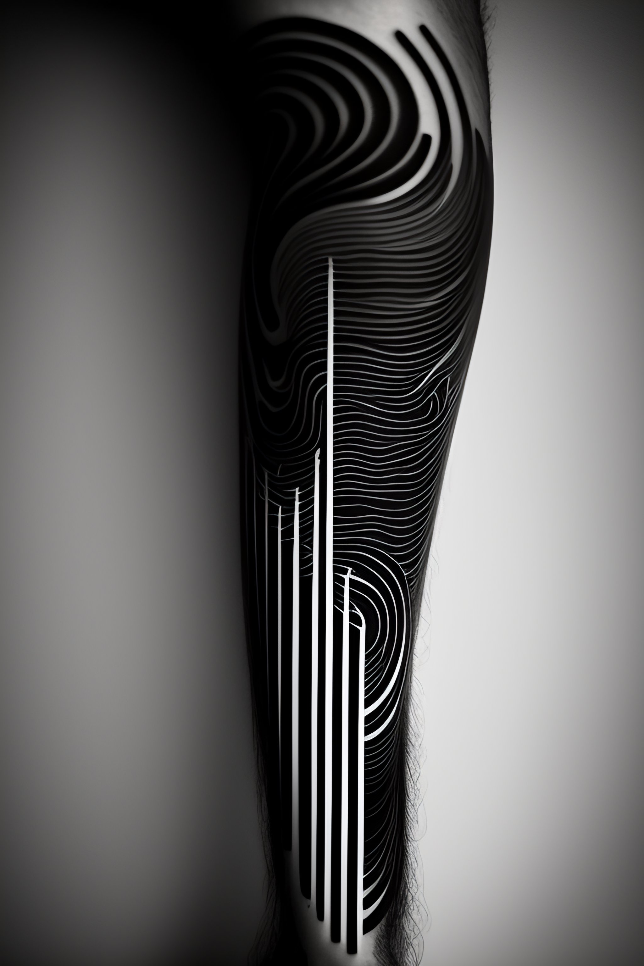 Lexica - Trauma in the style of a minimalist black and white fine line ...