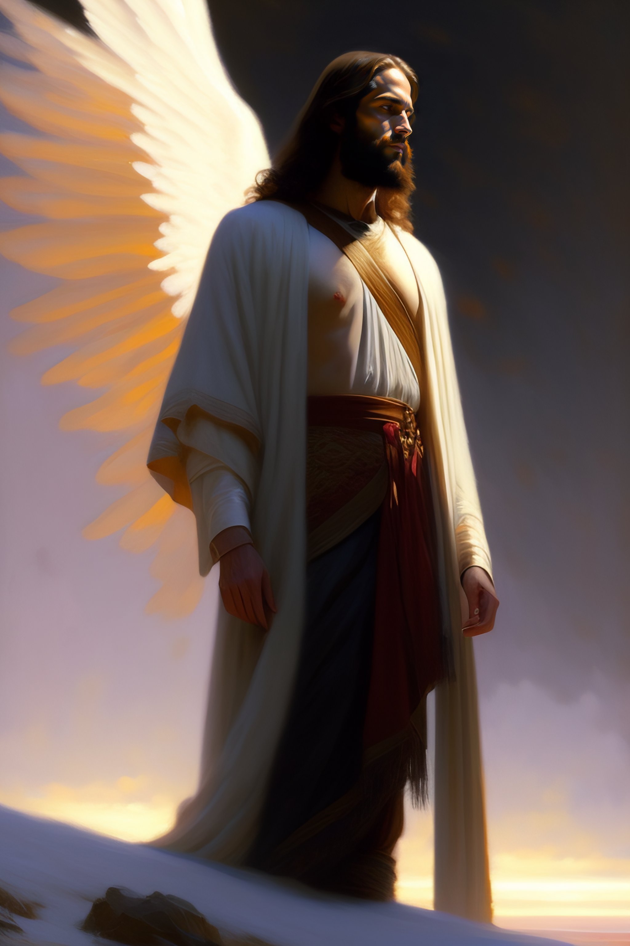 Lexica - Full body photo of jesus christ majestic spooky disquieting ...