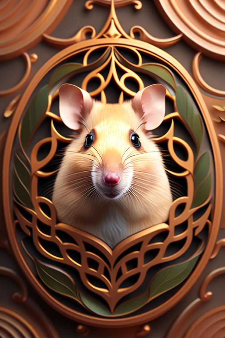 Lexica - A beautiful symmetric rat portrait looking into the camera ...