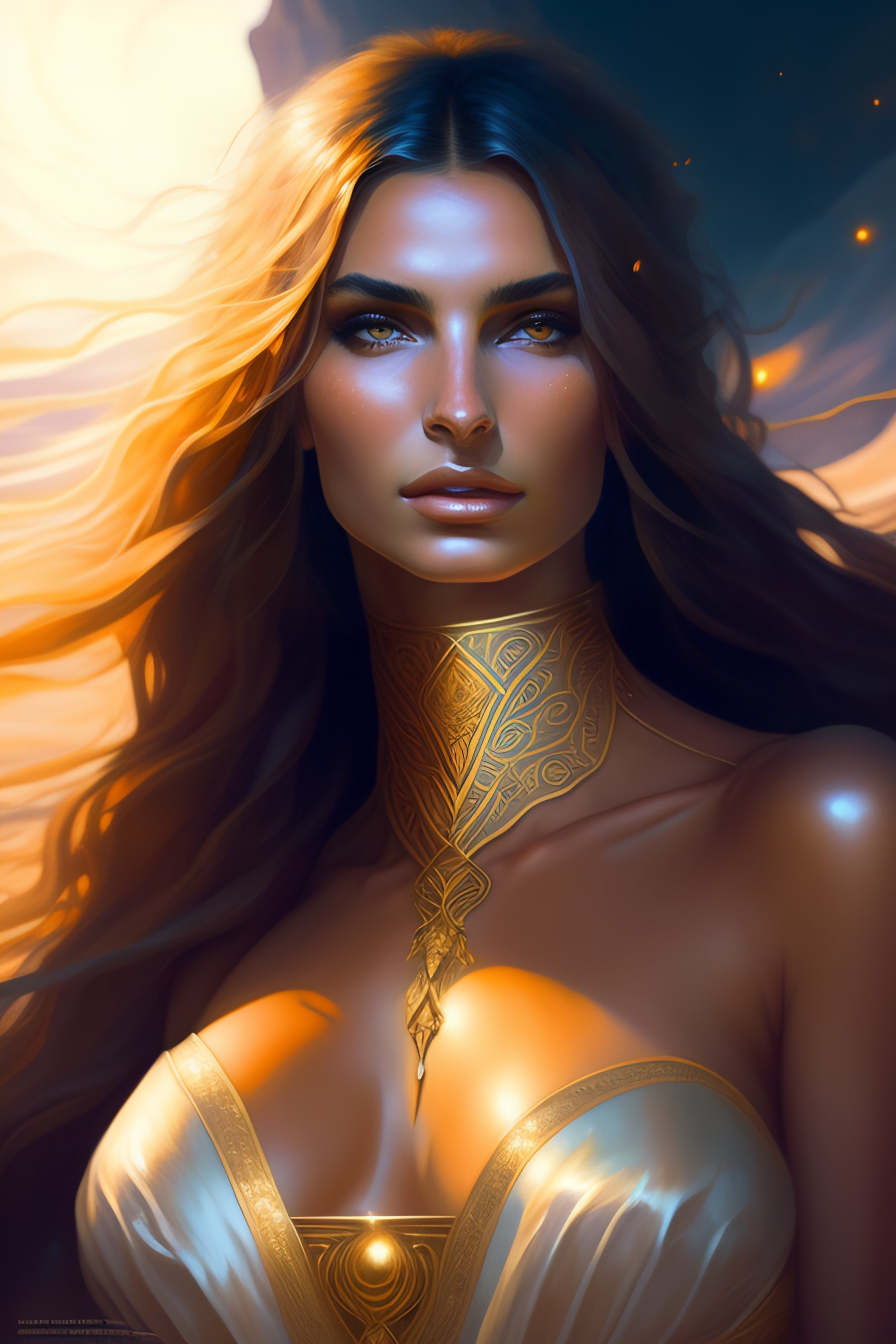 Lexica - A beautiful cinematic female sand goddess, emily ratajkowski ...