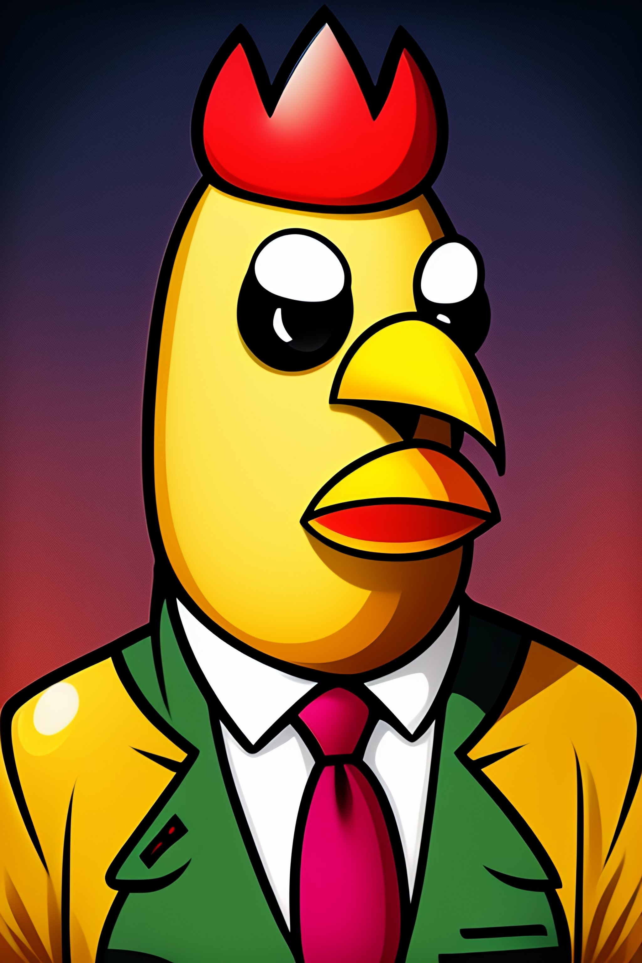 Lexica - Stupid Chicken mask. cartoon.